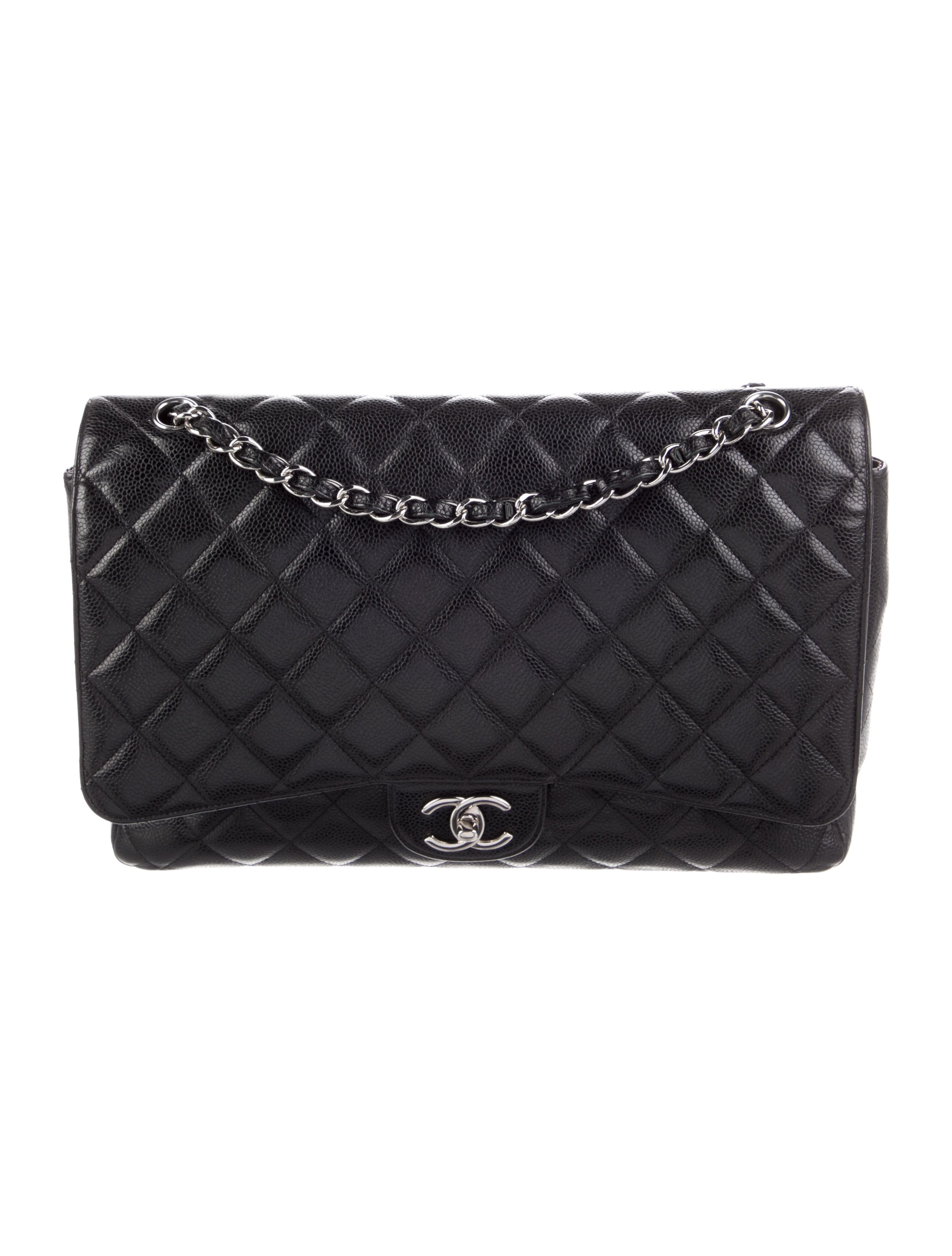 Chanel Classic Maxi Double Flap Bag - Black Shoulder Bags, Handbags ...