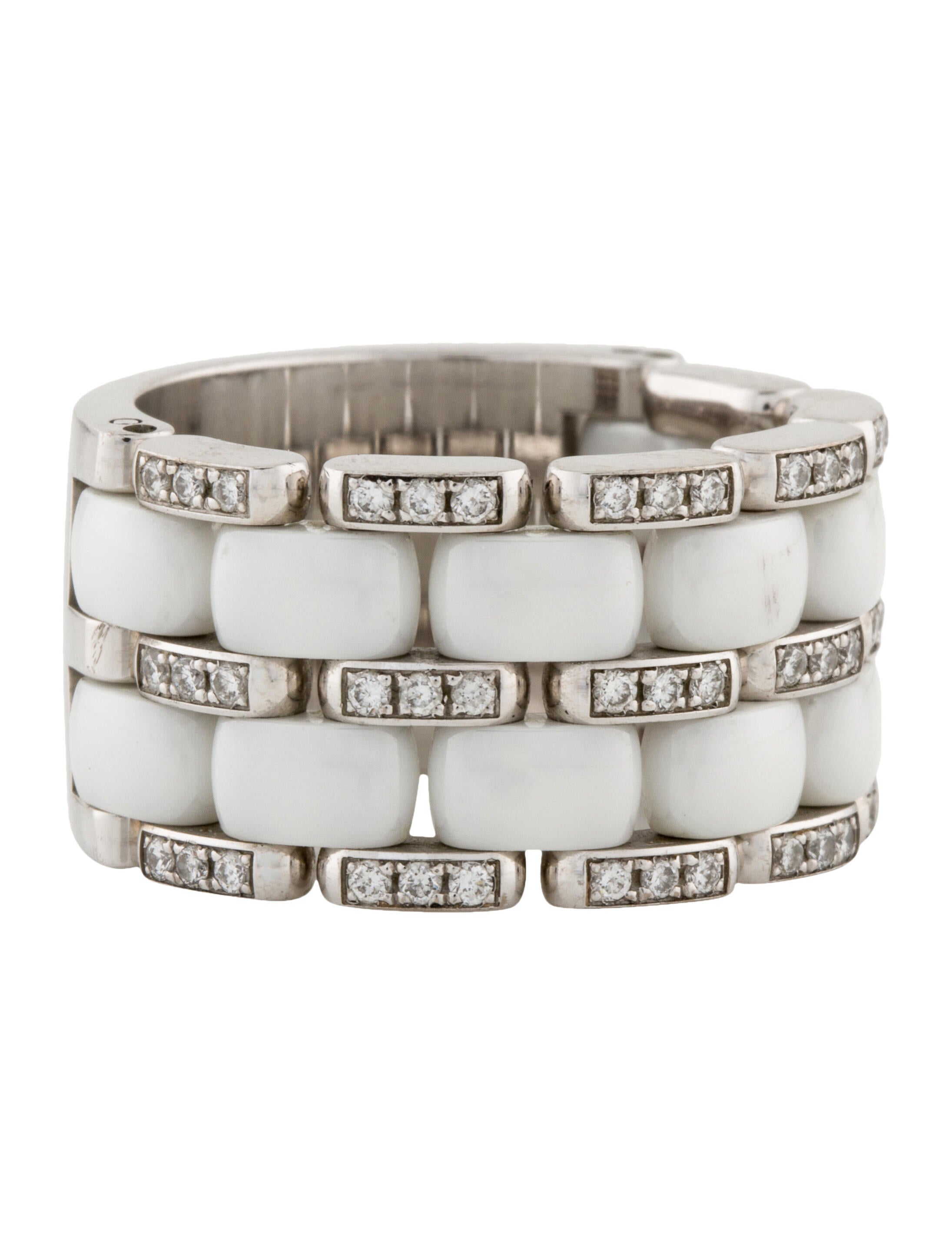 Chanel 18K & Diamond Ultra Ring - Rhodium-Plated 18K White Gold Band ...