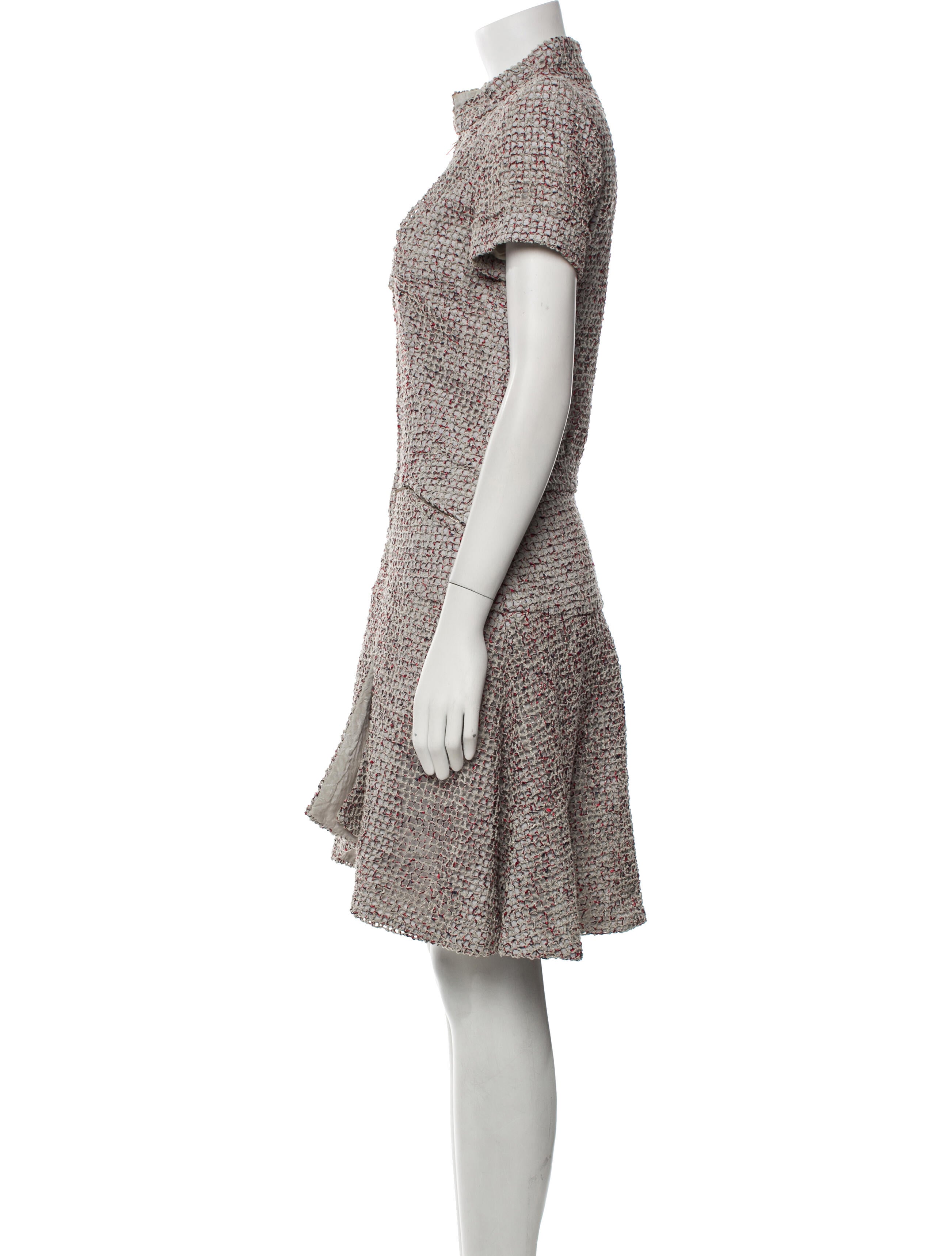Chanel Vintage Bouclé Dress - Red Dresses, Clothing - CHA274800 | The ...