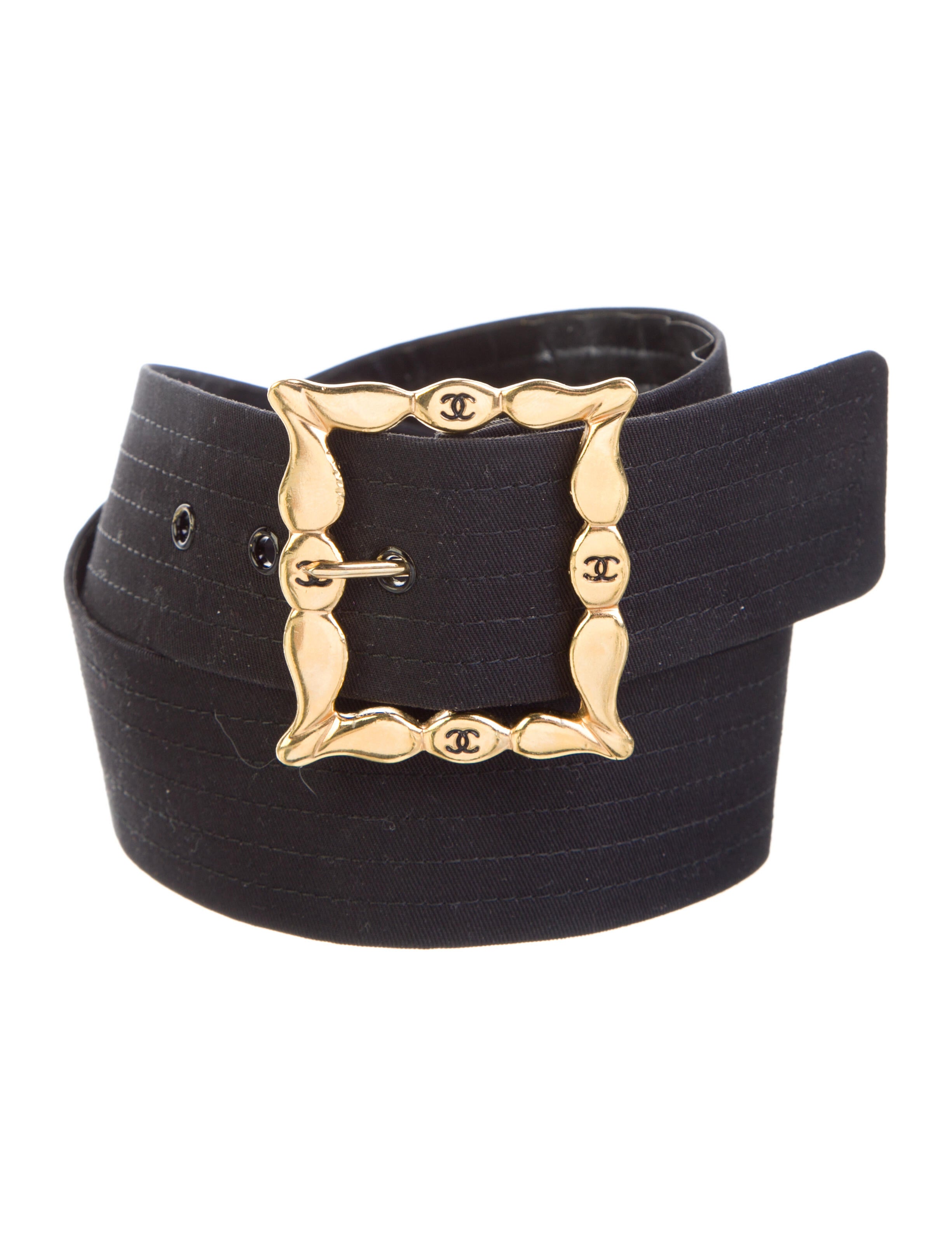 Chanel Vintage Interlocking CC Logo Belt - Black Belts, Accessories ...