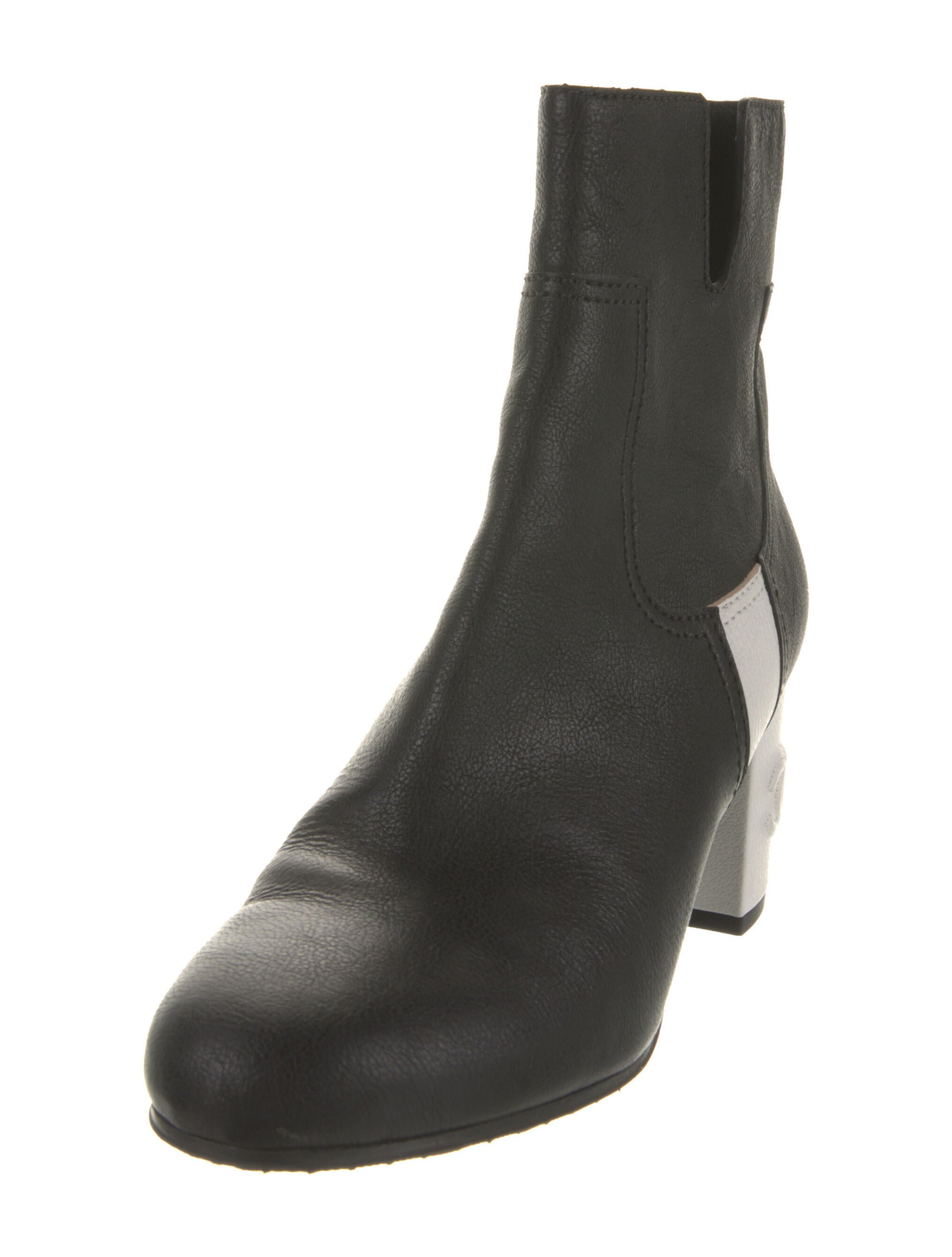 Chanel Interlocking CC Logo Leather Sock Boots - Black Boots, Shoes ...