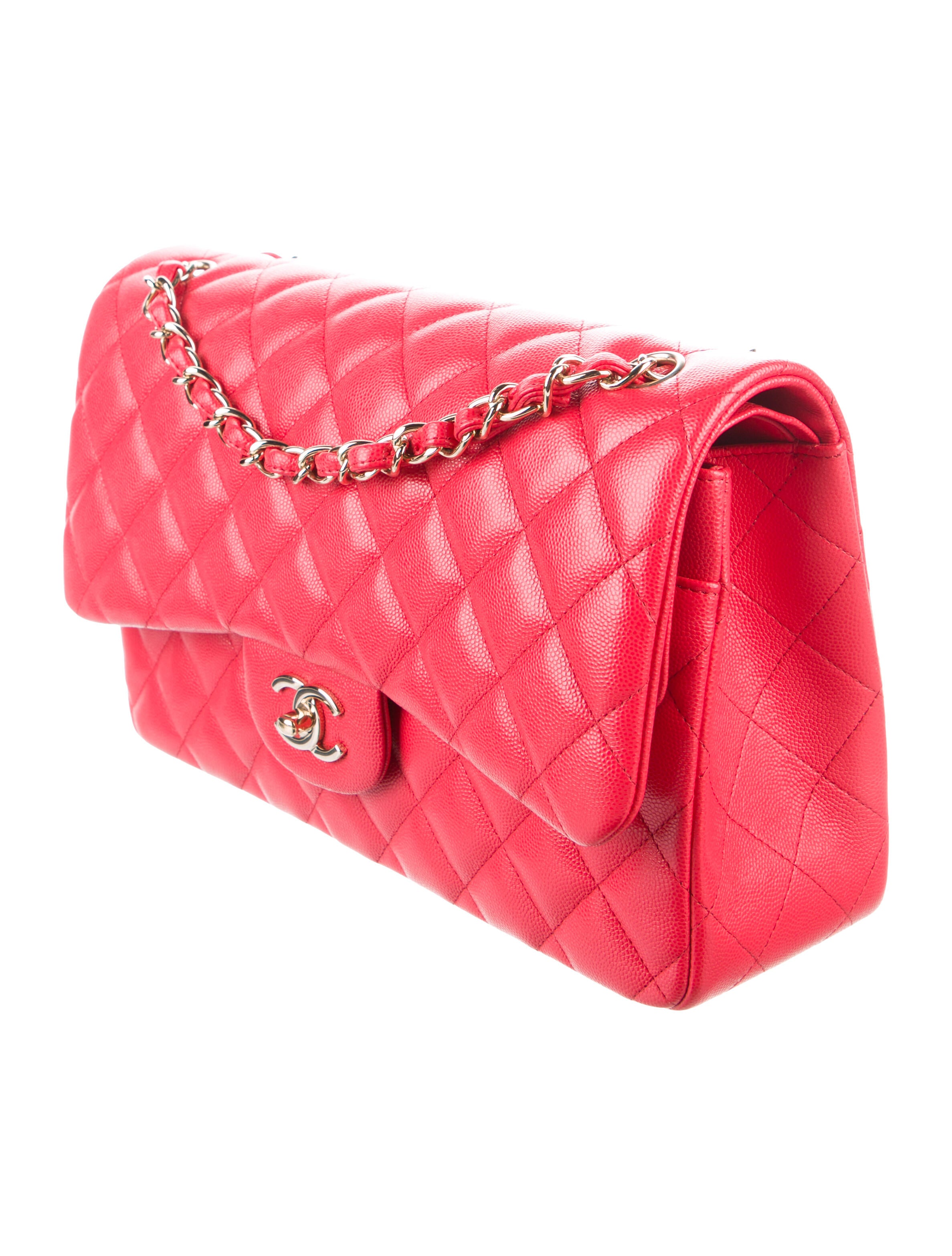 Chanel Jumbo Classic Double Flap Bag - Red Shoulder Bags, Handbags ...