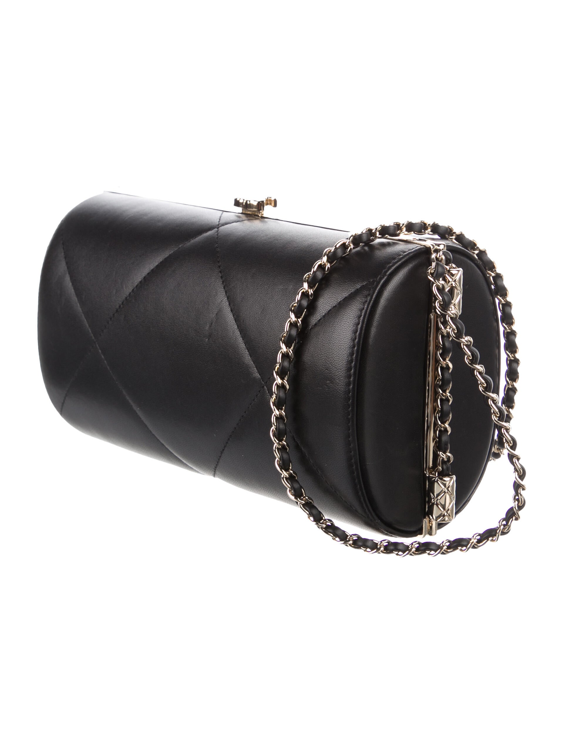 Chanel Quilted Velvet Mini Bag - Black Evening Bags, Handbags ...