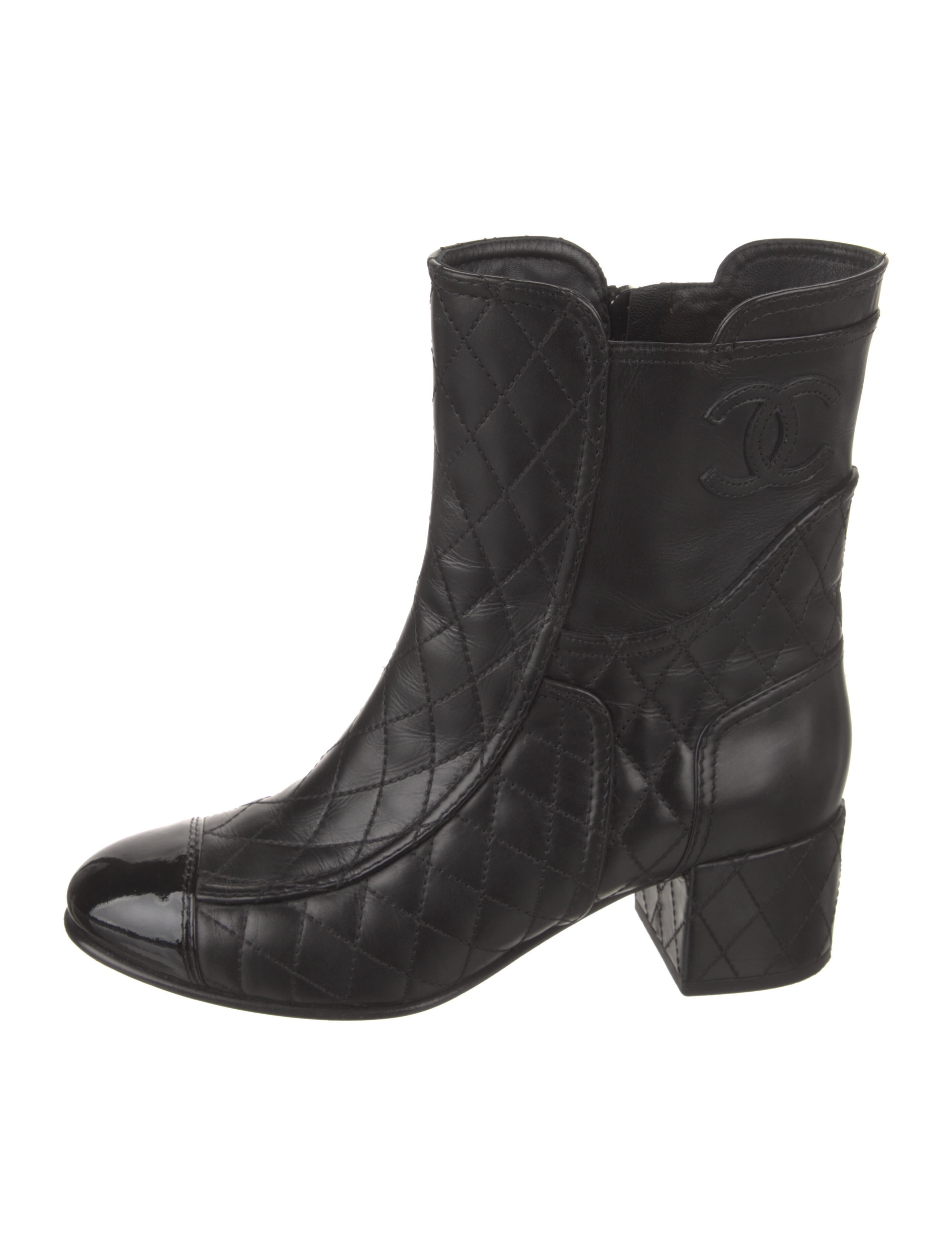 Chanel Patent Leather Knee-High Boots - Black Boots, Shoes - CHA157881 ...