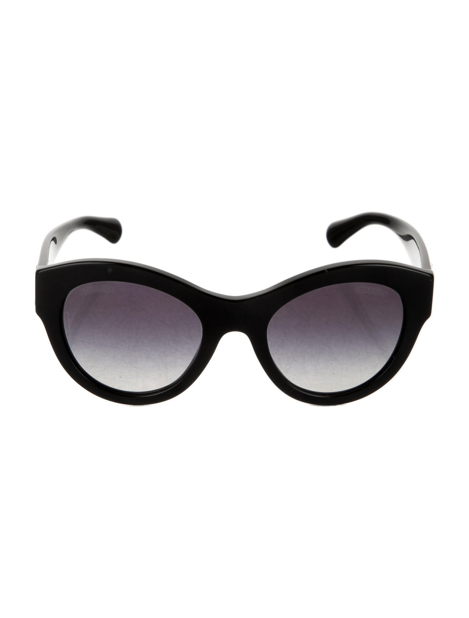 Chanel Interlocking CC Logo Square Sunglasses - Black Sunglasses ...