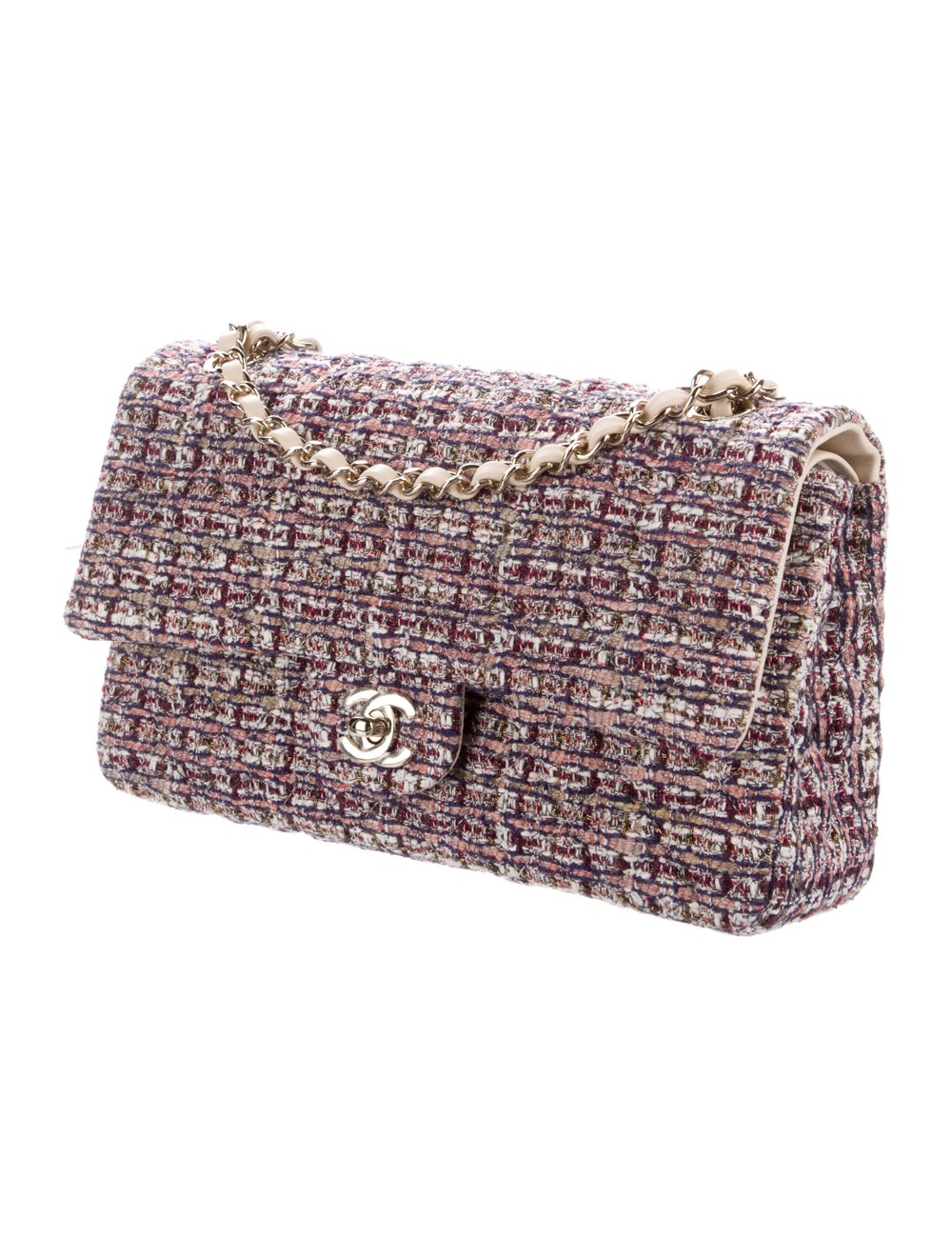 Chanel Classic Tweed Medium Double Flap Bag - Red Shoulder Bags ...