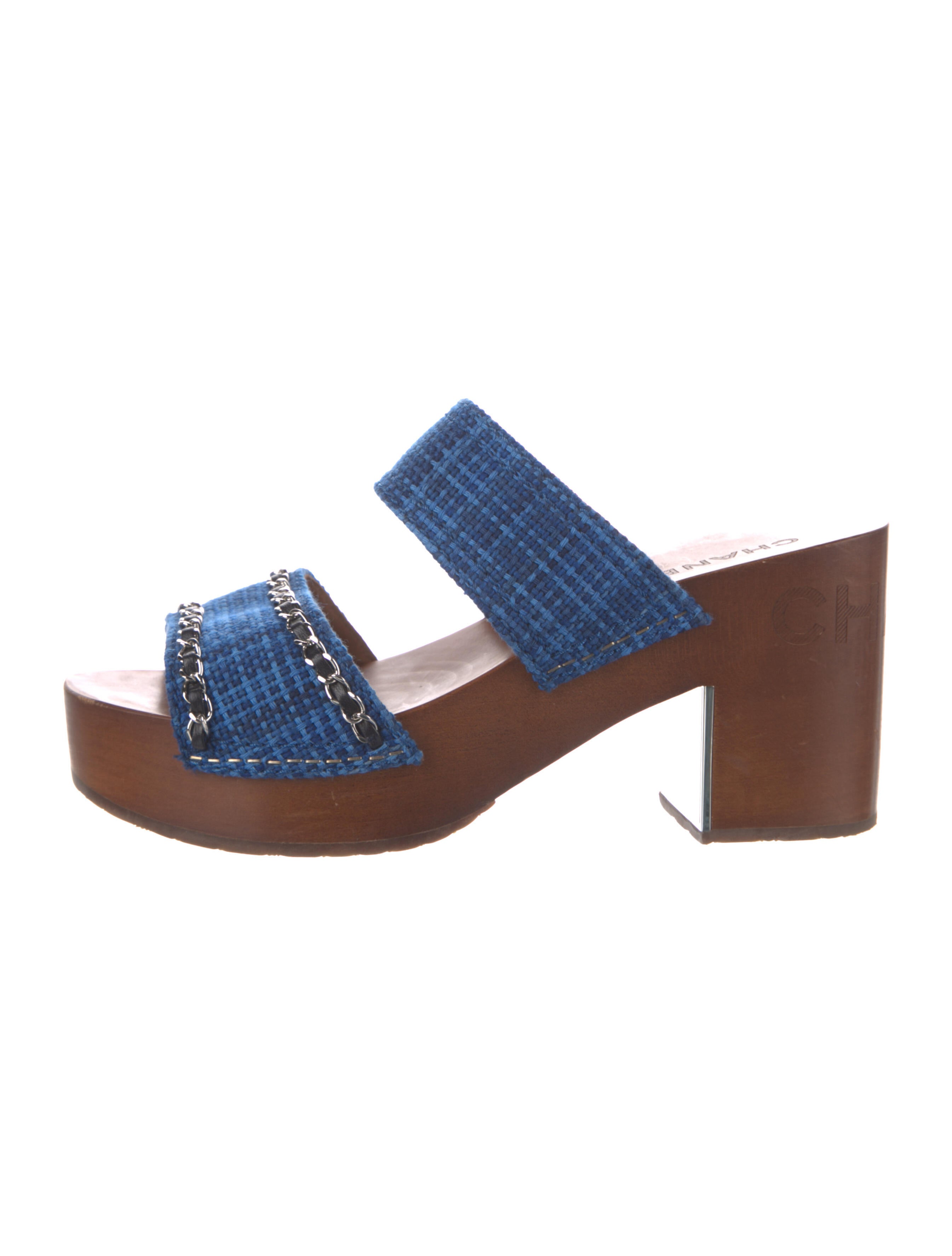 Chanel 2017 Tropiconic Slide Sandals - Blue Sandals, Shoes - CHA132650 ...