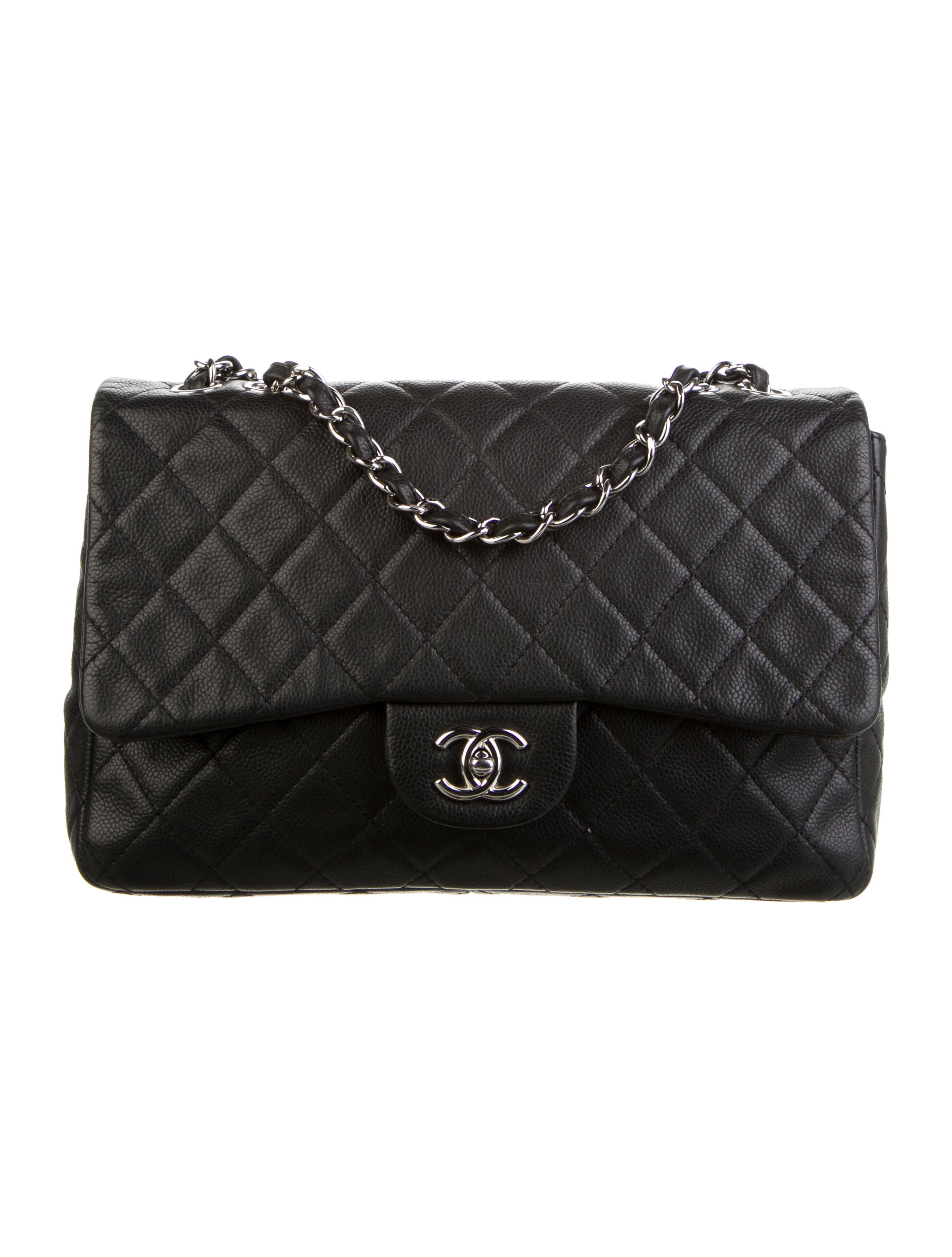 Chanel Easy Tweed Jumbo Flap Bag - Black Shoulder Bags, Handbags ...