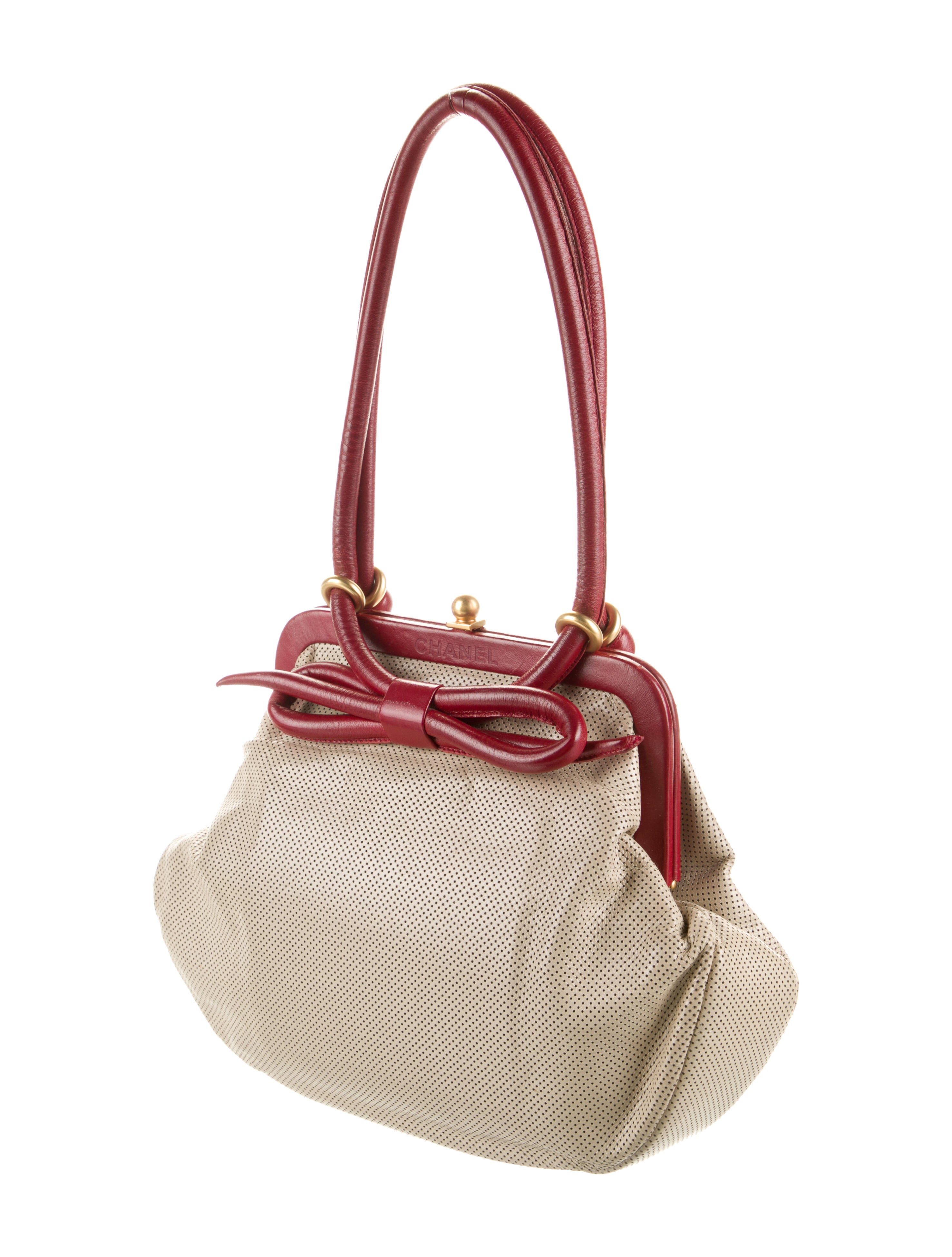 Chanel Perforated Bow Frame Bag - Neutrals Shoulder Bags, Handbags ...