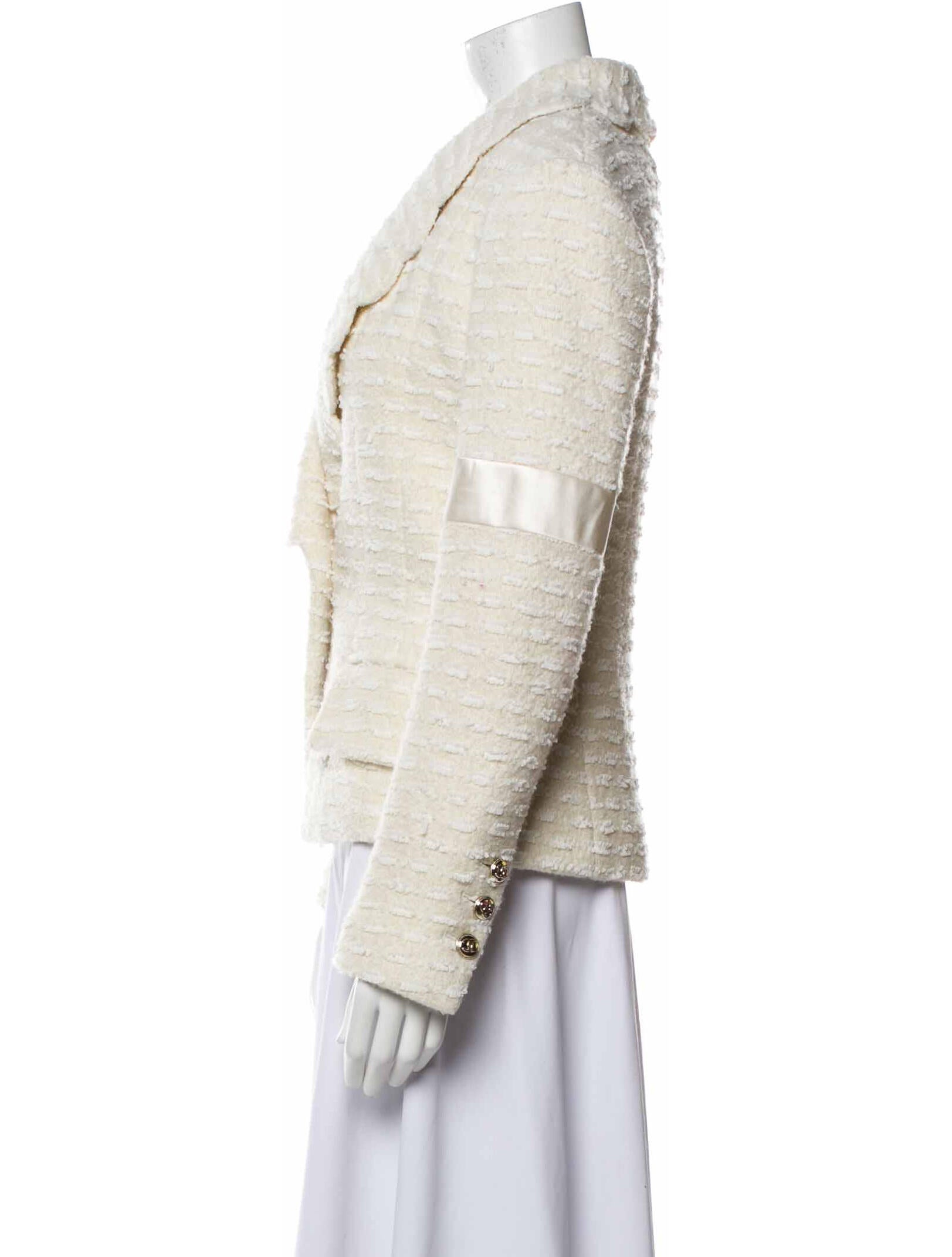 Chanel Tweed Pattern Blazer - Metallic Jackets, Clothing - CHA760449 ...