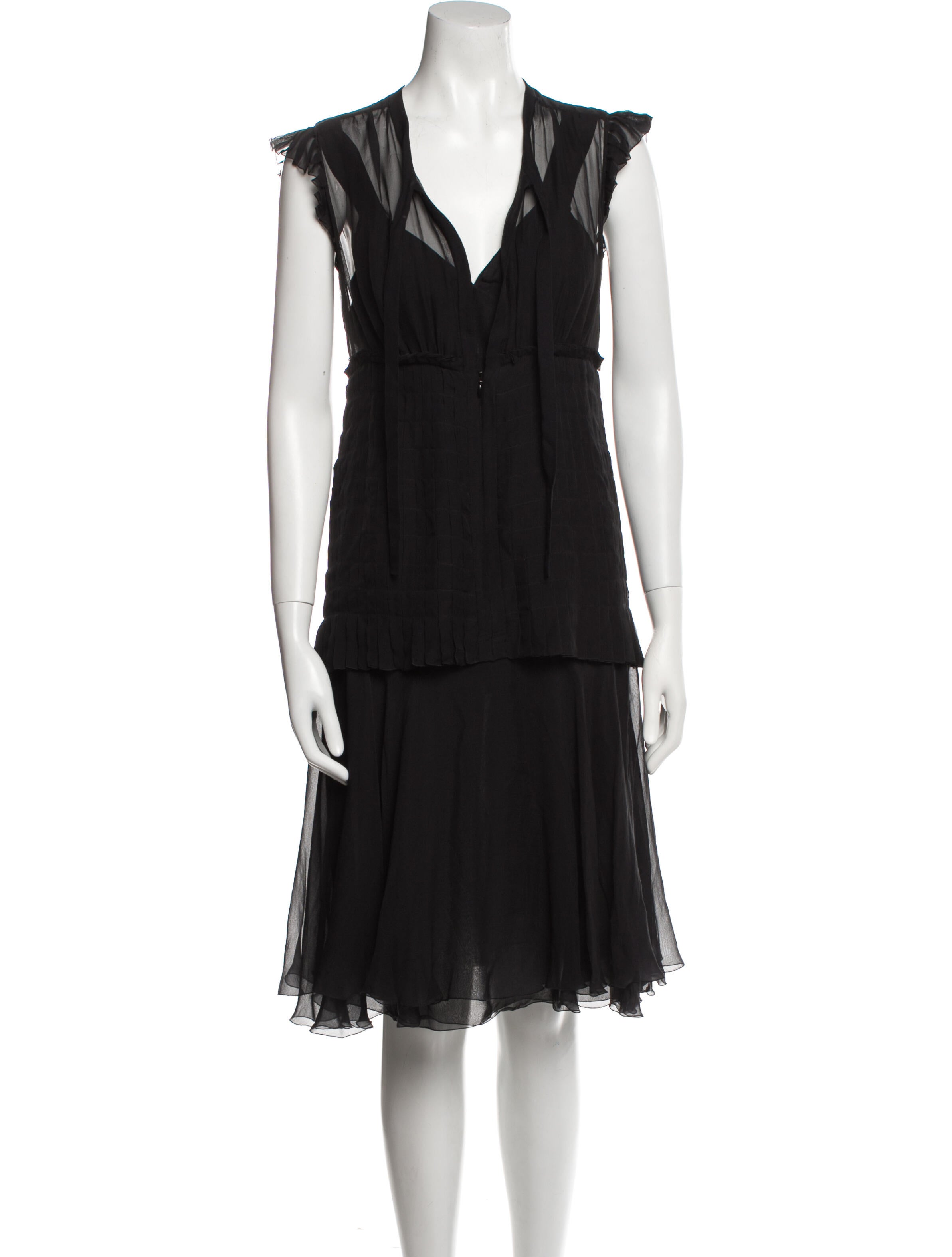 Chanel Embellished Silk Dress - Black Dresses, Clothing - CHA177333 ...