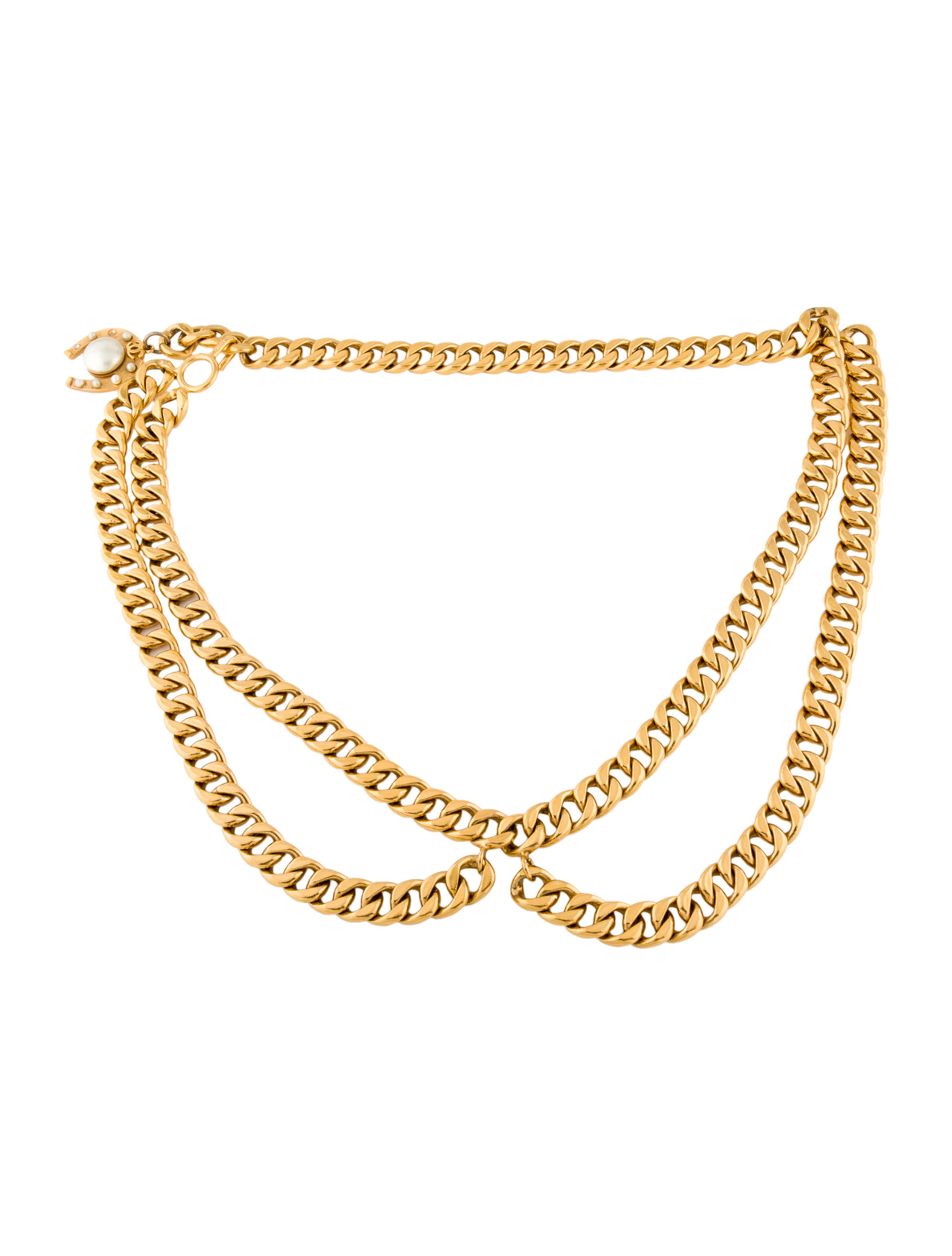 Chanel Vintage Skinny Chain-Link Belt - Metallic Belts, Accessories ...