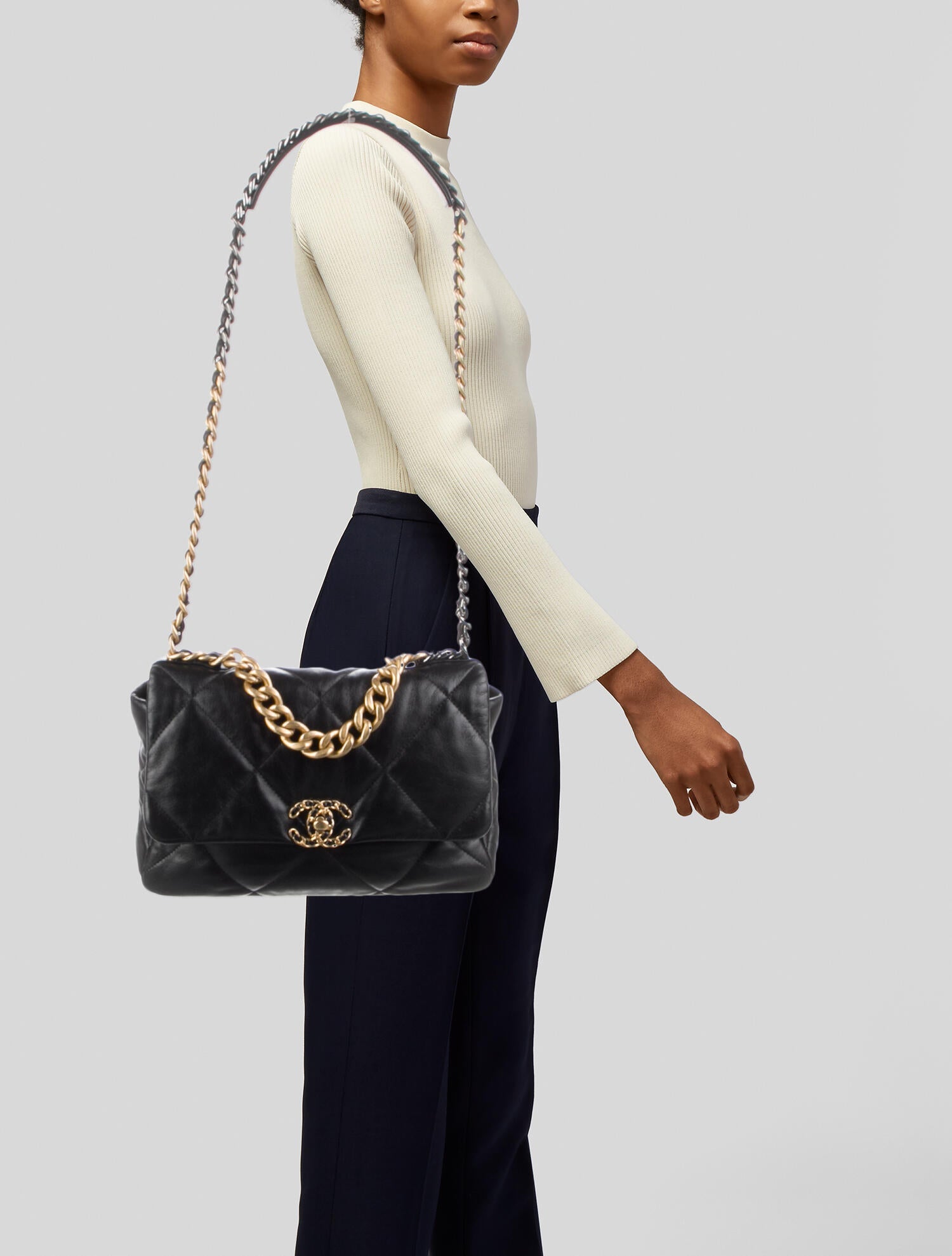 Chanel Vintage Quilted Top Handle Bag - Black Handle Bags, Handbags ...