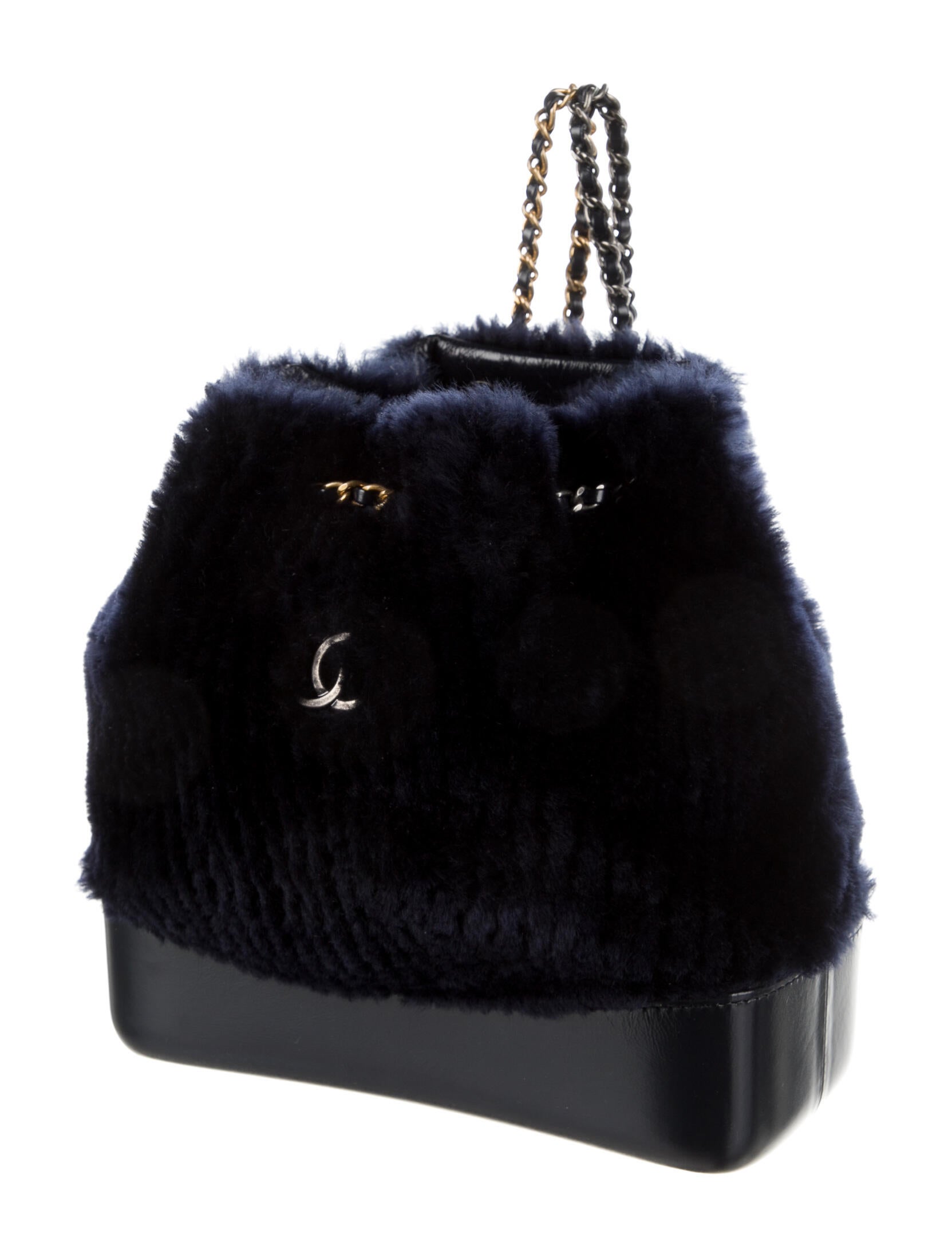 Chanel Mini Shearling Gabrielle Backpack - Blue Backpacks, Handbags ...