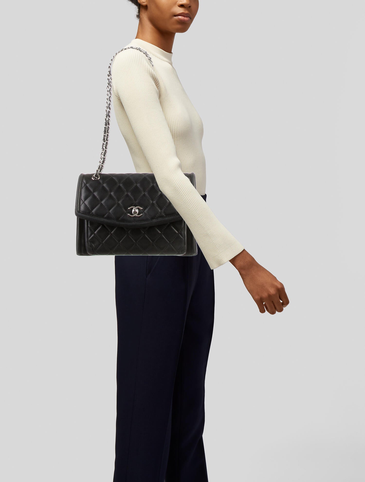 Chanel Geometric Flap Bag - Black Shoulder Bags, Handbags - CHA820261 ...