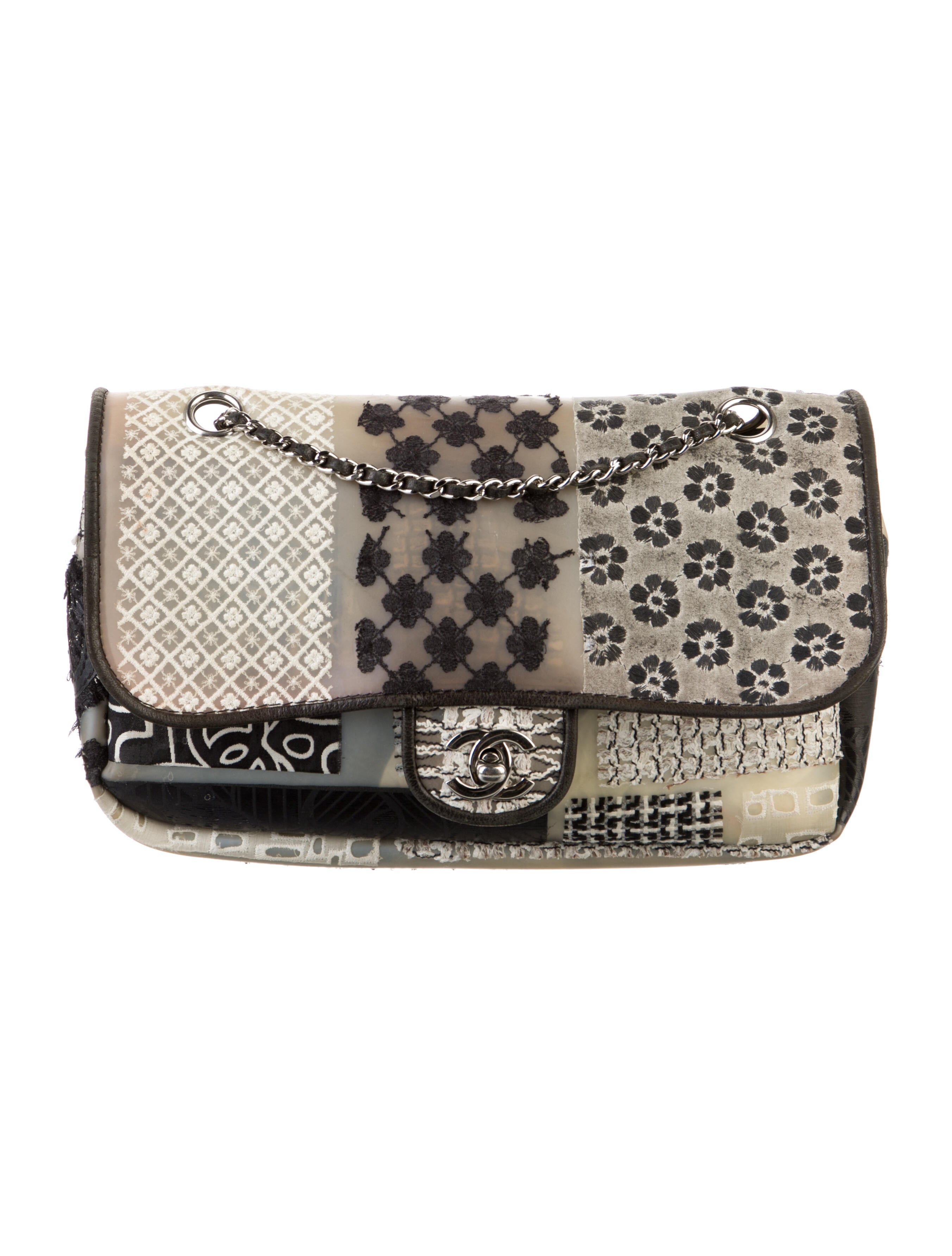 Chanel Medium Tweed Patchwork Flap Bag - Black Shoulder Bags, Handbags ...