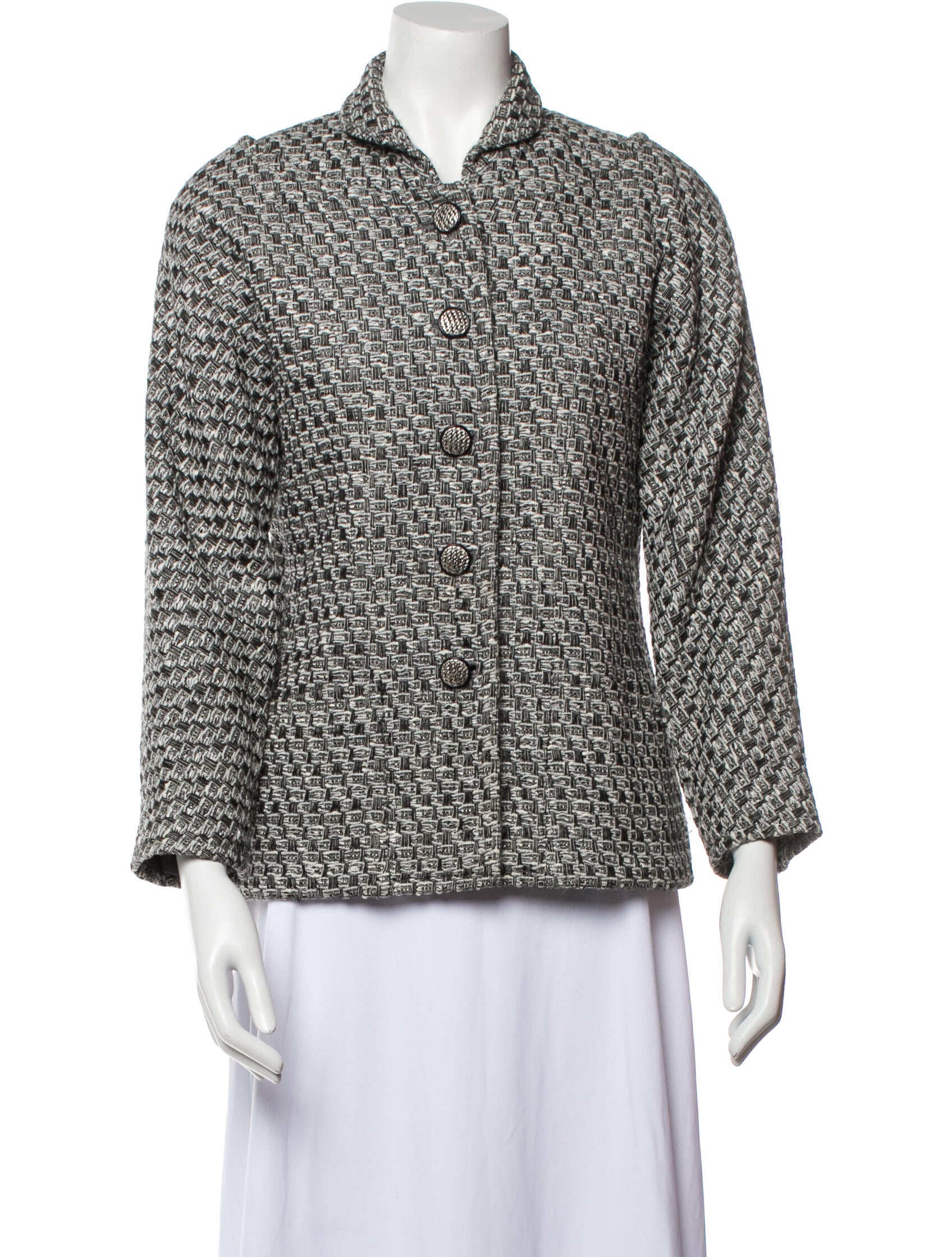 Chanel Metallic Knit Jacket - Black Jackets, Clothing - CHA121508 | The ...