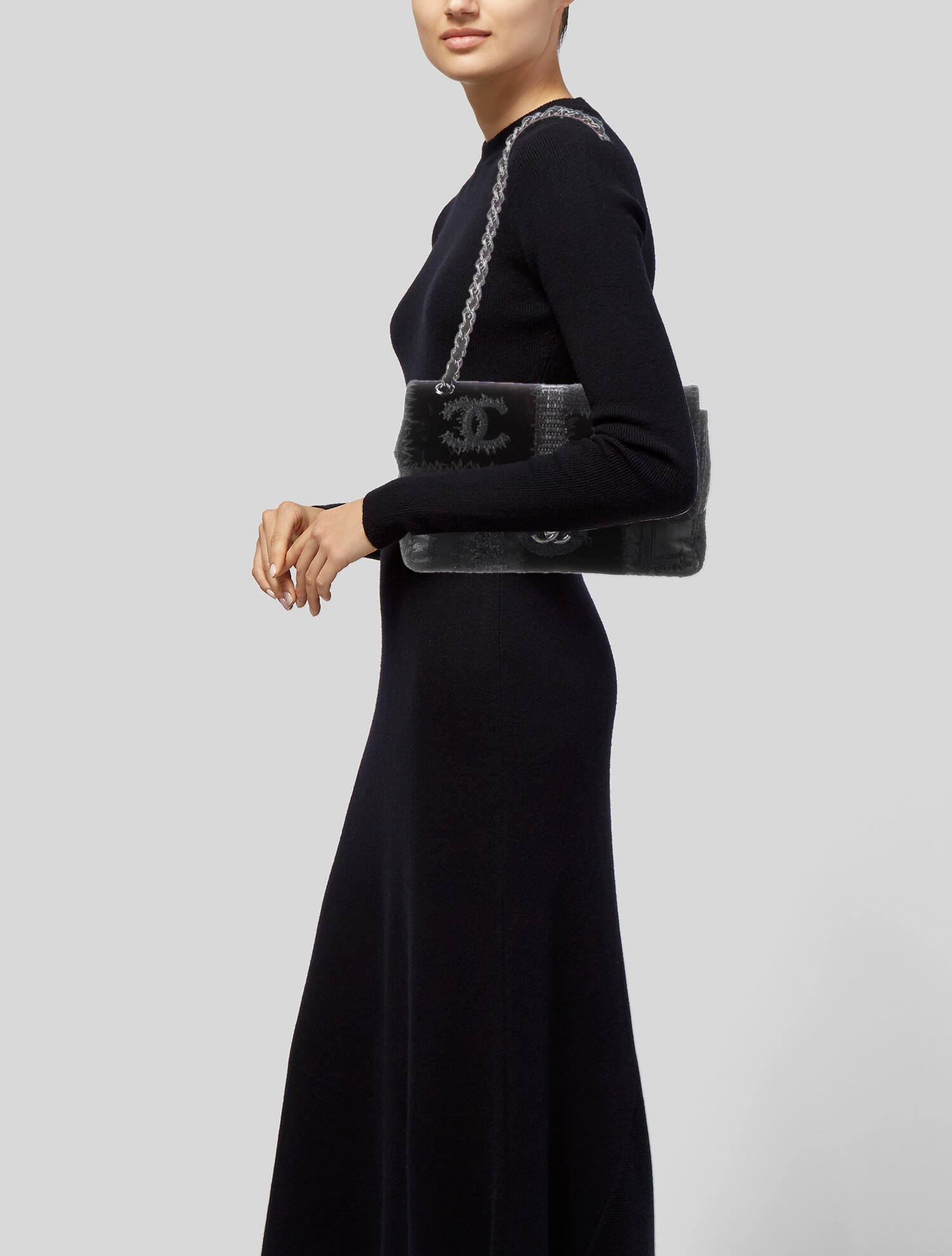 Chanel Jumbo Patchwork Classic Single Flap Shoulder Bag - Black ...