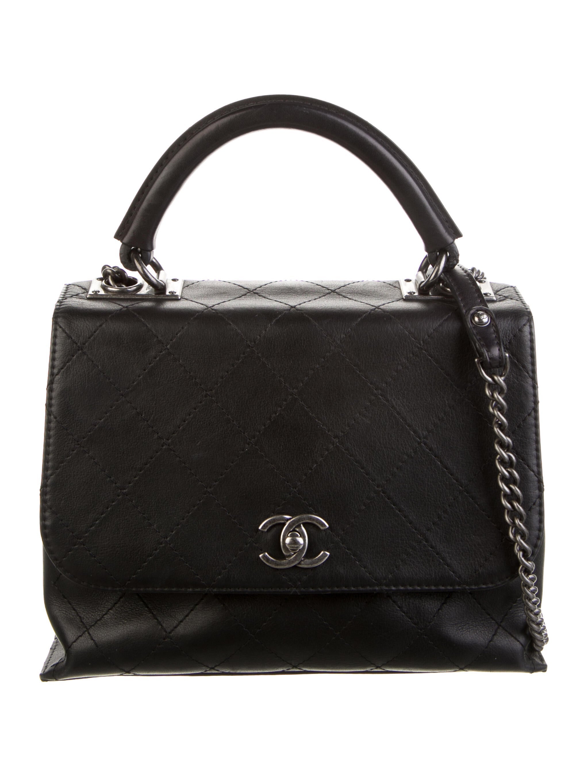 Chanel Lizard Small Coco Handle Bag - Black Handle Bags, Handbags ...