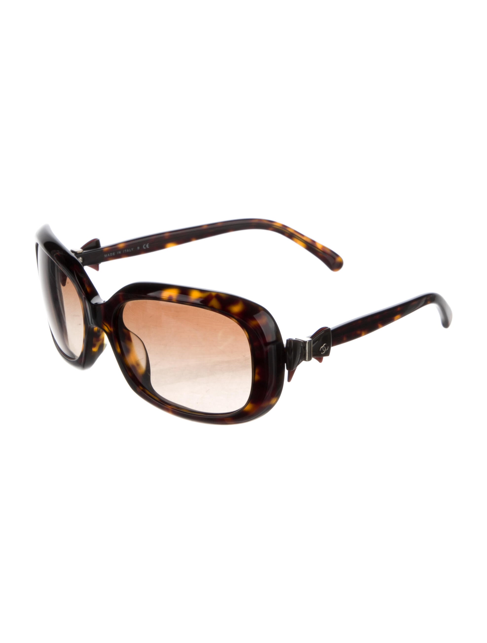 Chanel Interlocking CC Logo Square Sunglasses - Brown Sunglasses ...