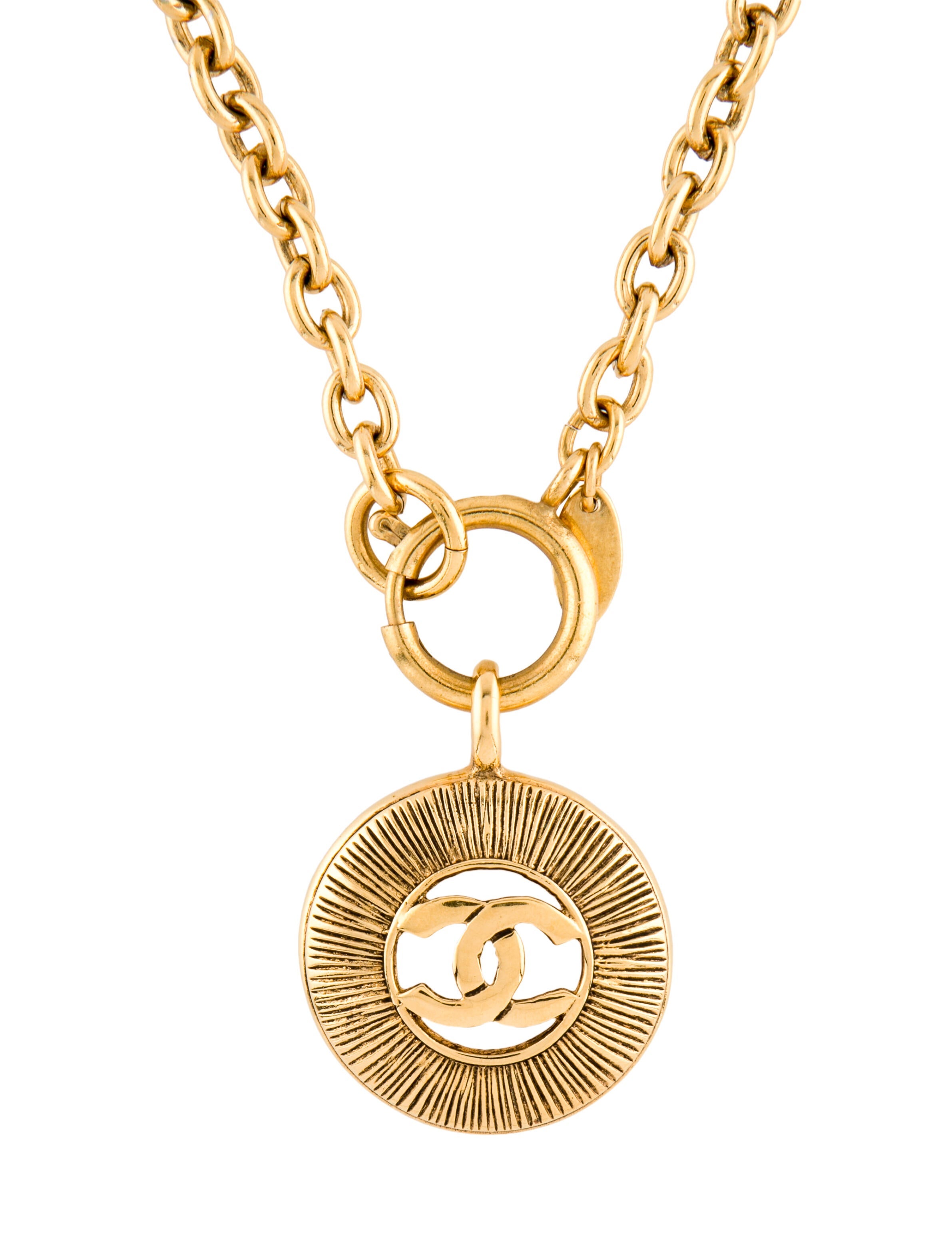 Chanel 100th Anniversary Medallion Coin Necklace - Gold-Tone Metal ...