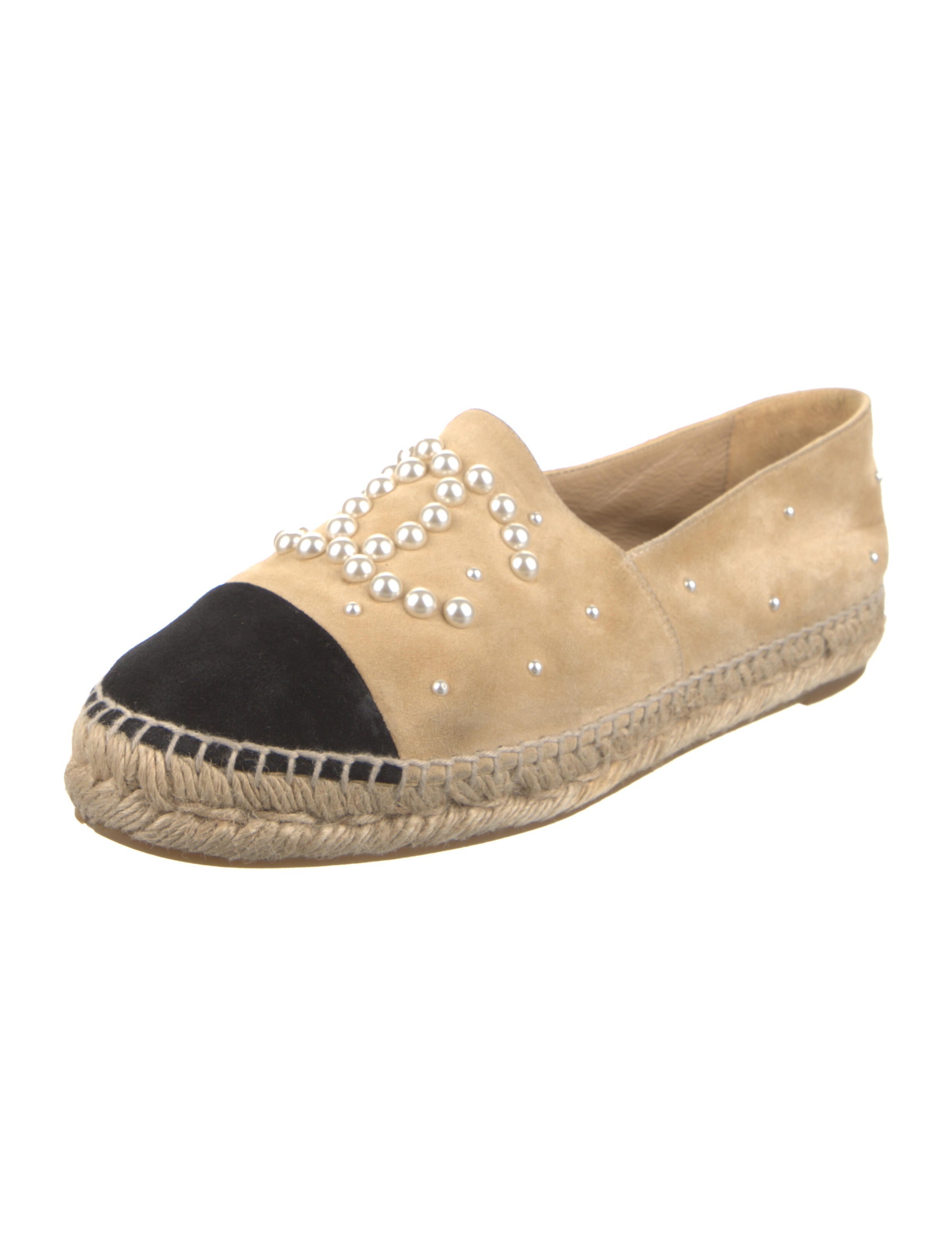 Chanel Canvas Espadrilles Interlocking CC Logo Espadrilles - Black ...