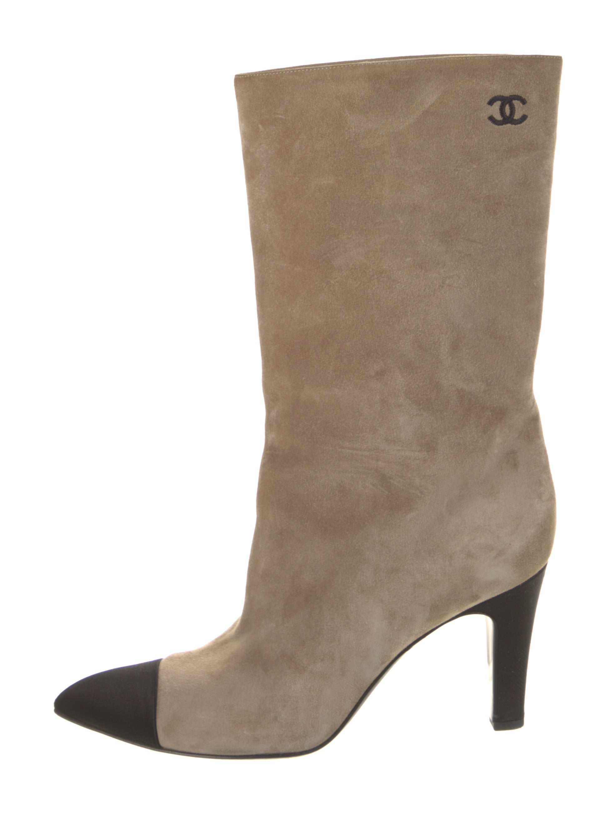 Chanel Cap-Toe Knee-High Boots - Black Boots, Shoes - CHA332075 | The ...