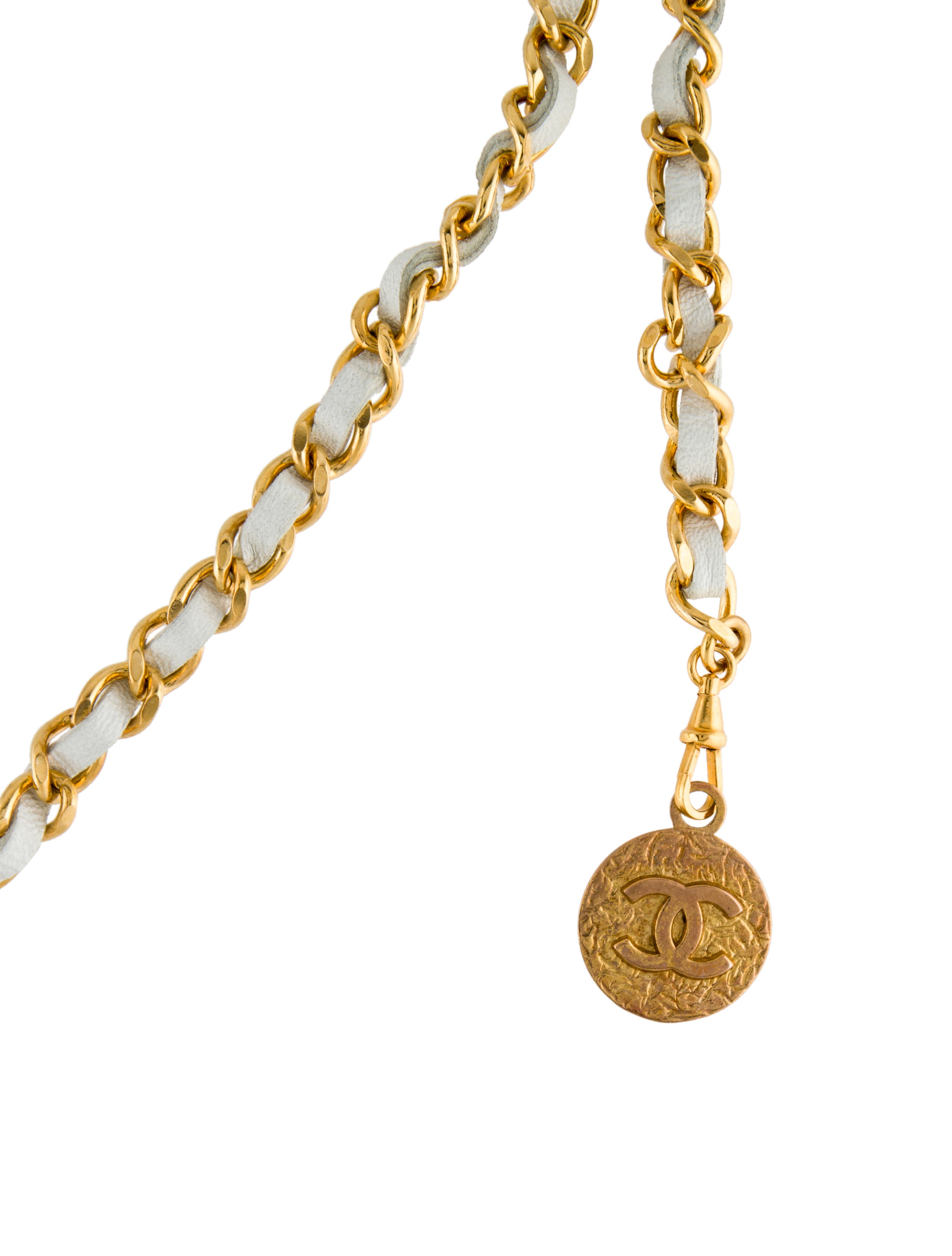 Chanel Vintage 1982 Chain-Link Belt - White Belts, Accessories ...