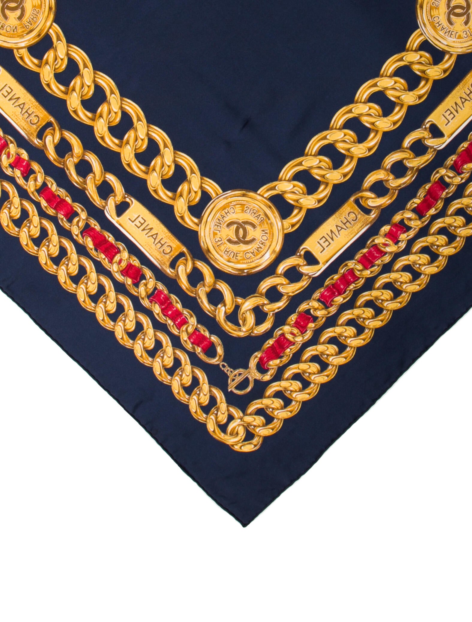Chanel Vintage Camellia Scarf - Blue Scarves and Shawls, Accessories ...