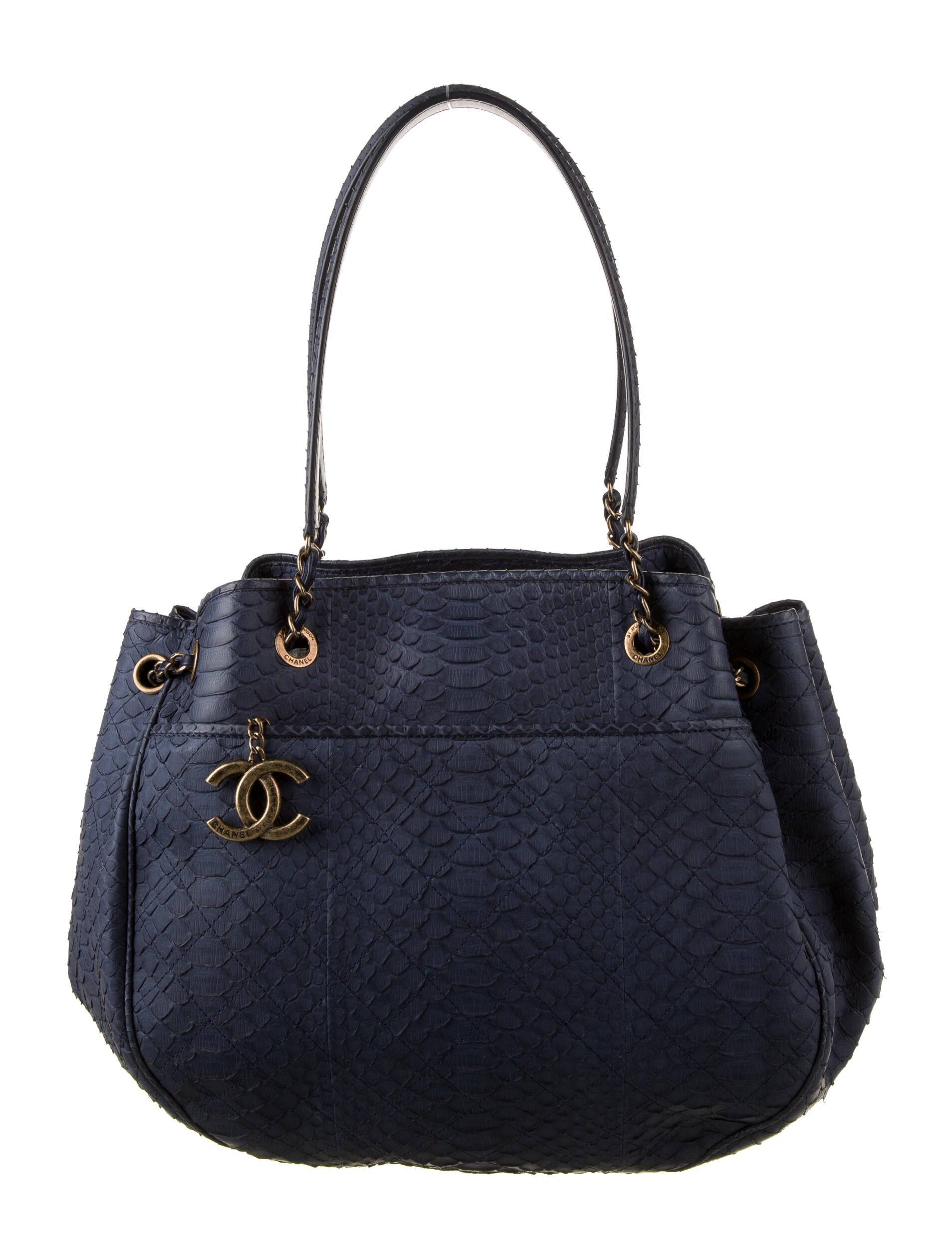 Chanel Raffia Shoulder Bag - Blue Shoulder Bags, Handbags - CHA92428 ...