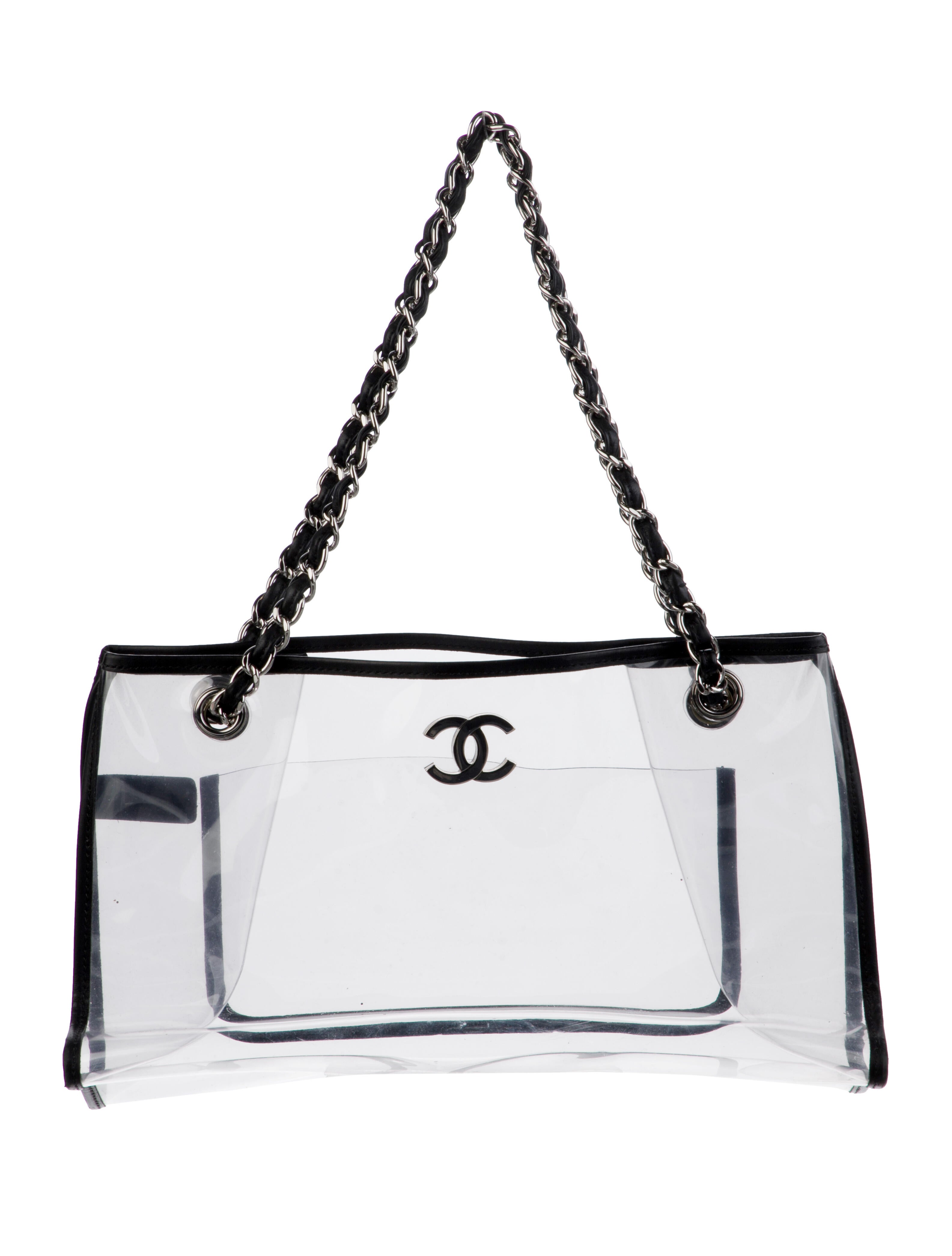 Chanel Vinyl CC XXL Tote - Clear Totes, Handbags - CHA301527 | The RealReal