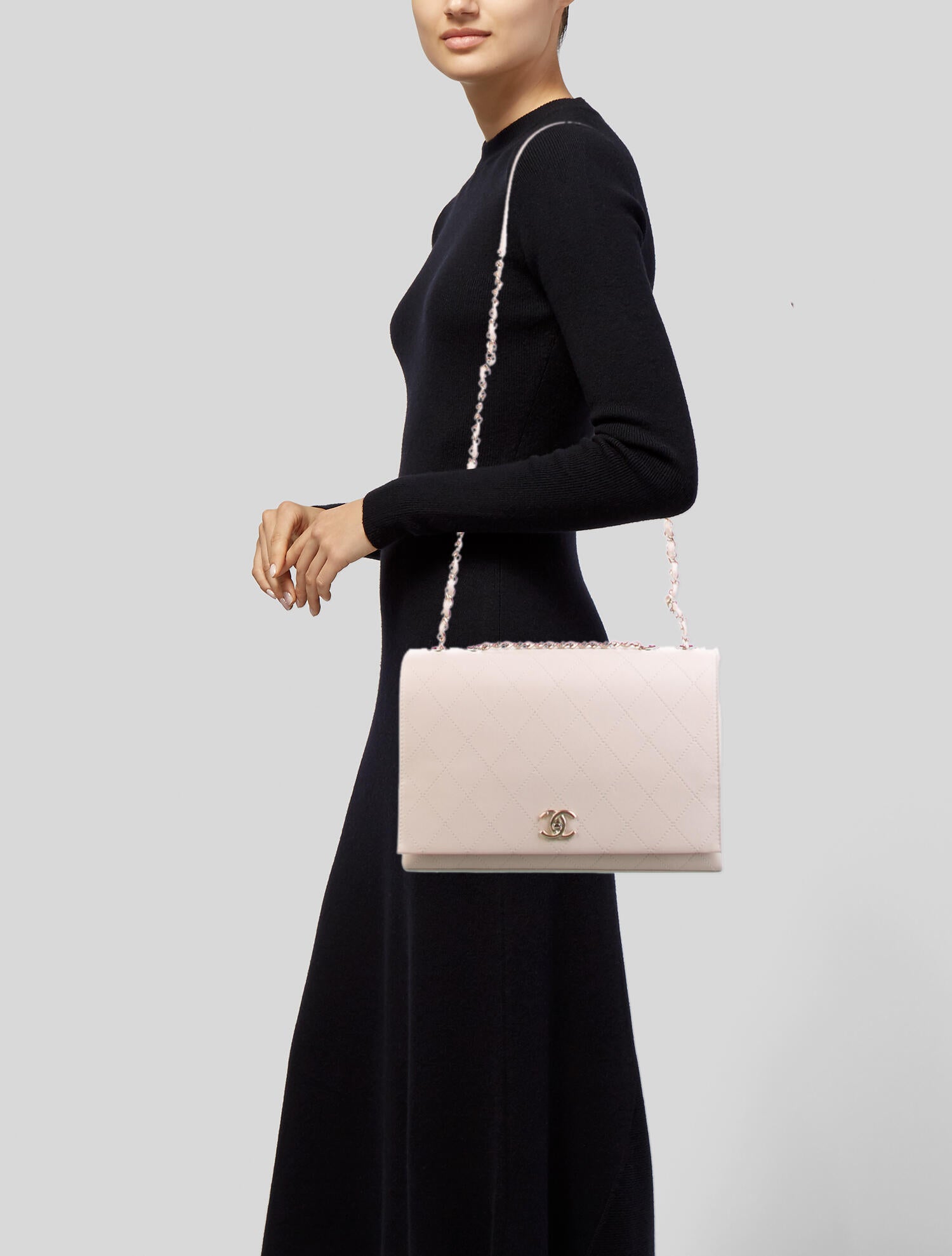 Chanel Large Triple Compartment Flap Shoulder Bag - Neutrals Shoulder ...