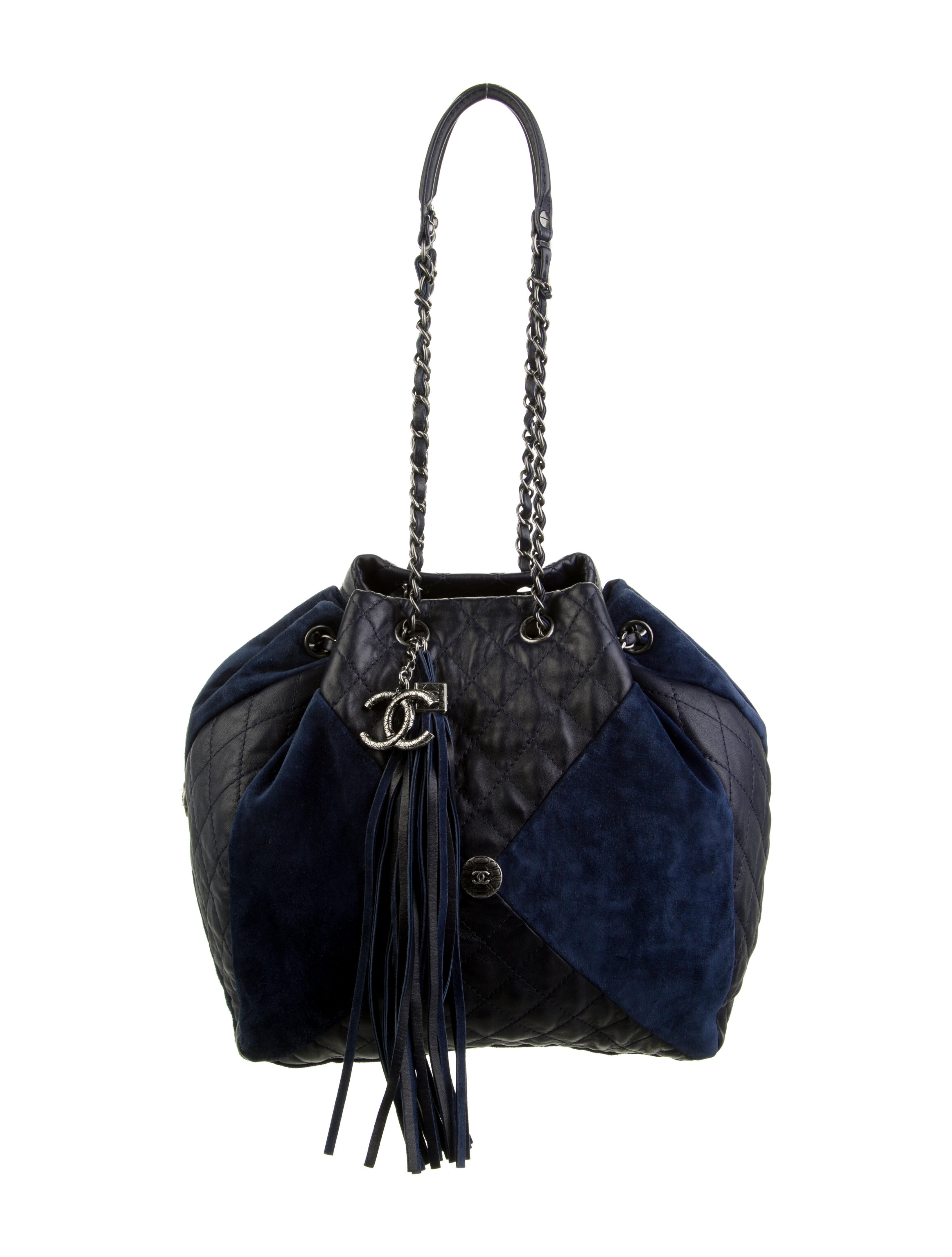 Chanel Vintage Quilted Bucket Bag - Black Bucket Bags, Handbags ...