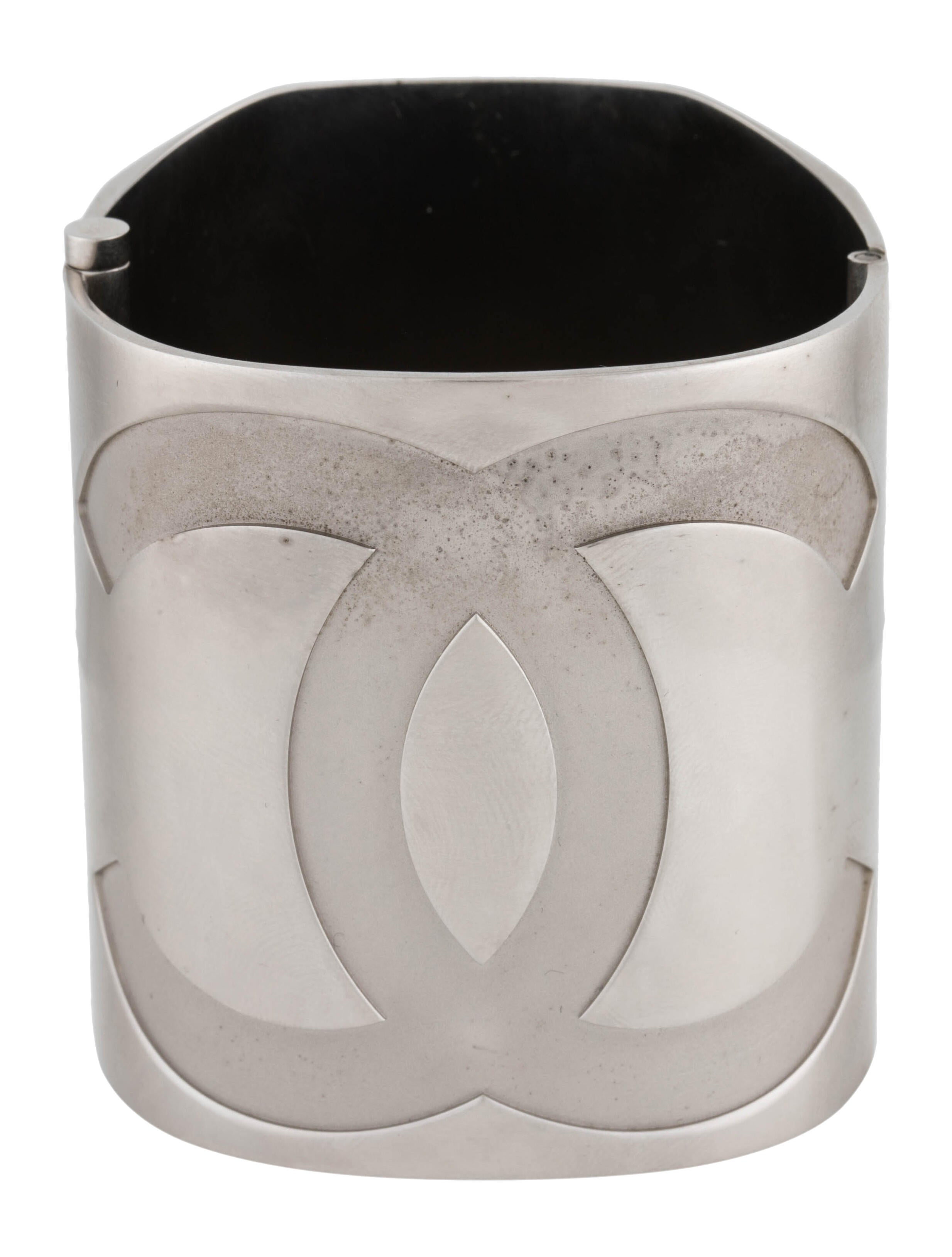 Chanel CC Crystal Lucite Cuff - Silver-Tone Metal Bangle, Bracelets ...