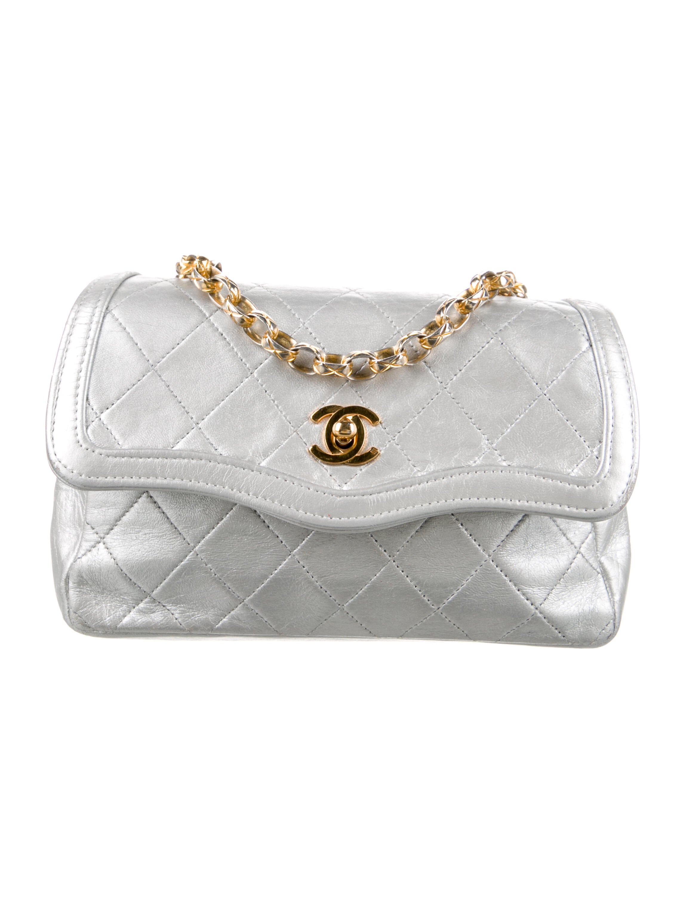 Chanel Luxe Ligne Accordion Flap Bag - Silver Shoulder Bags, Handbags ...