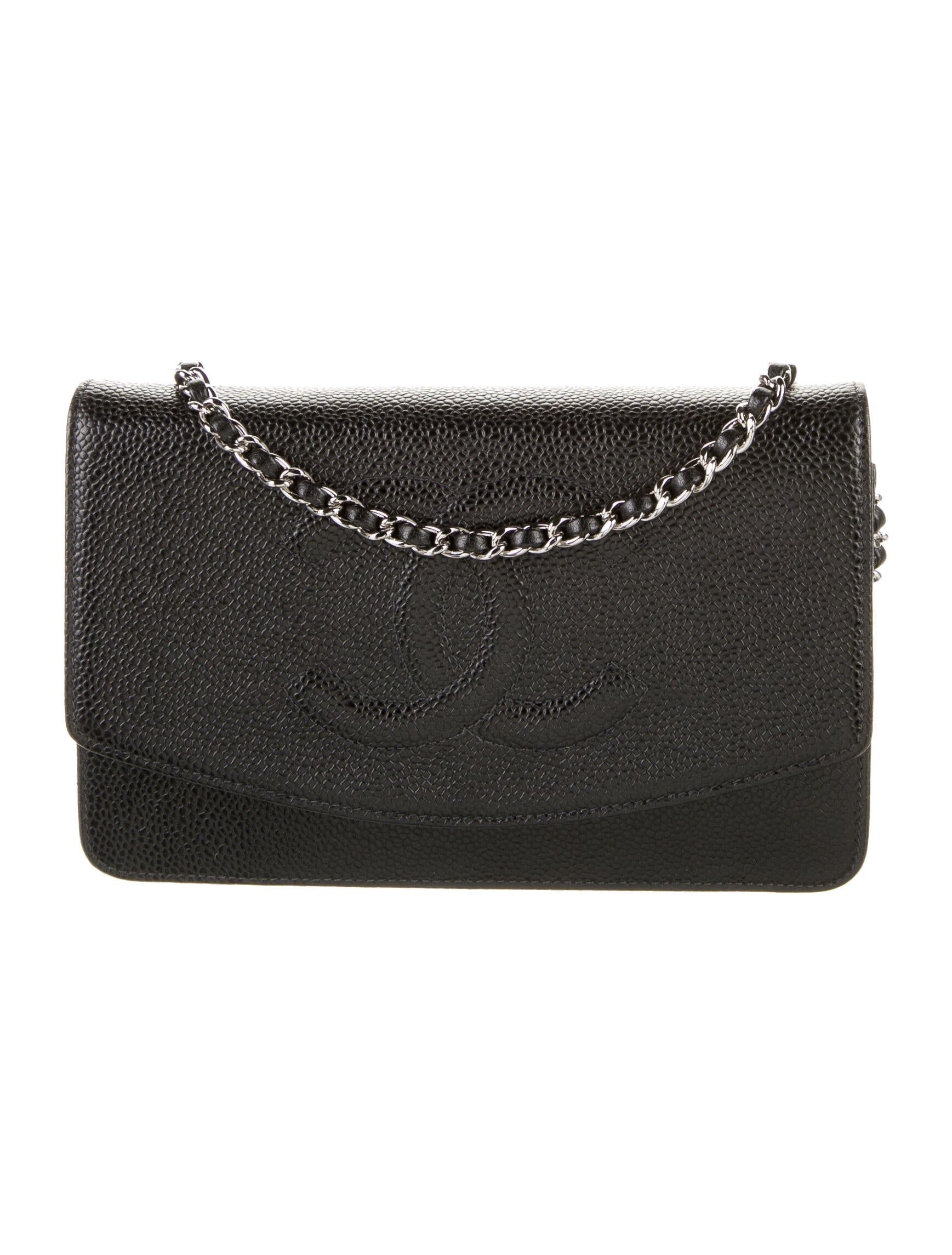 Chanel Half Moon Wallet On Chain - Black Crossbody Bags, Handbags ...