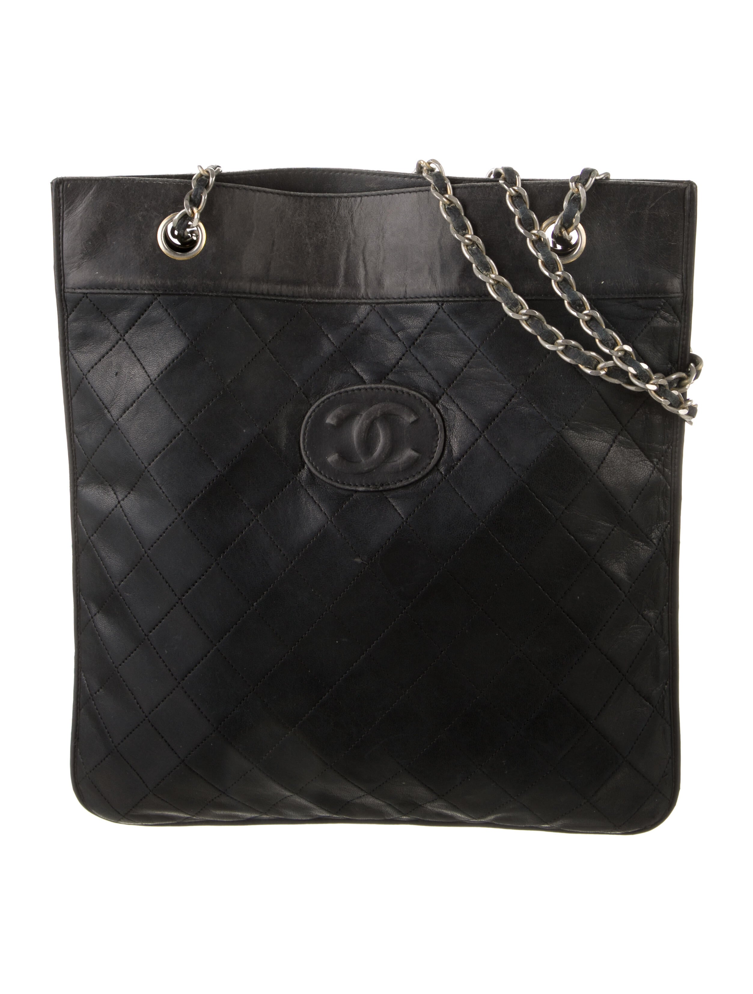 Chanel Surpique Drawstring Bucket Bag - Black Shoulder Bags, Handbags ...