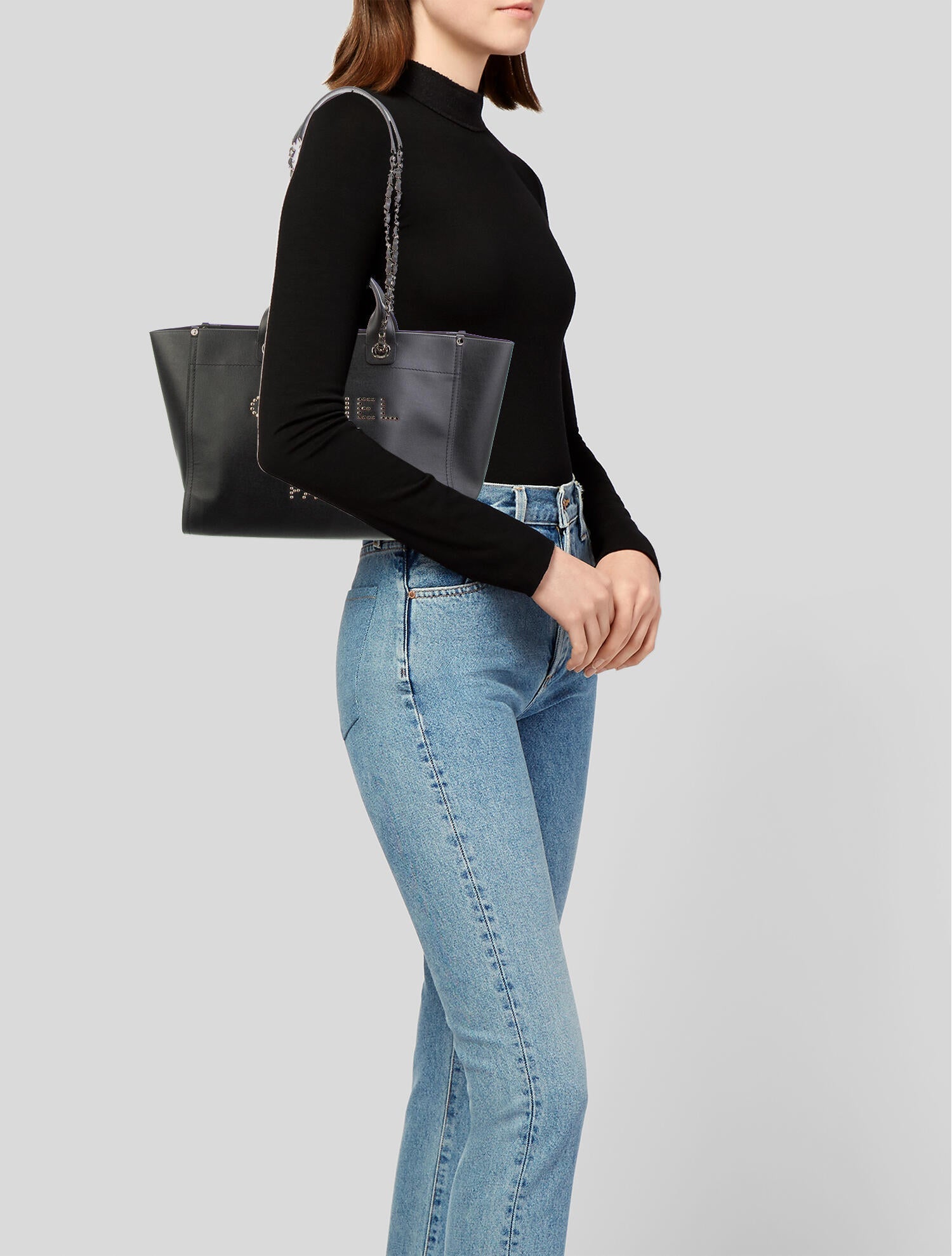 Chanel Large Studded Deauville Tote - Black Totes, Handbags - CHA851196 ...