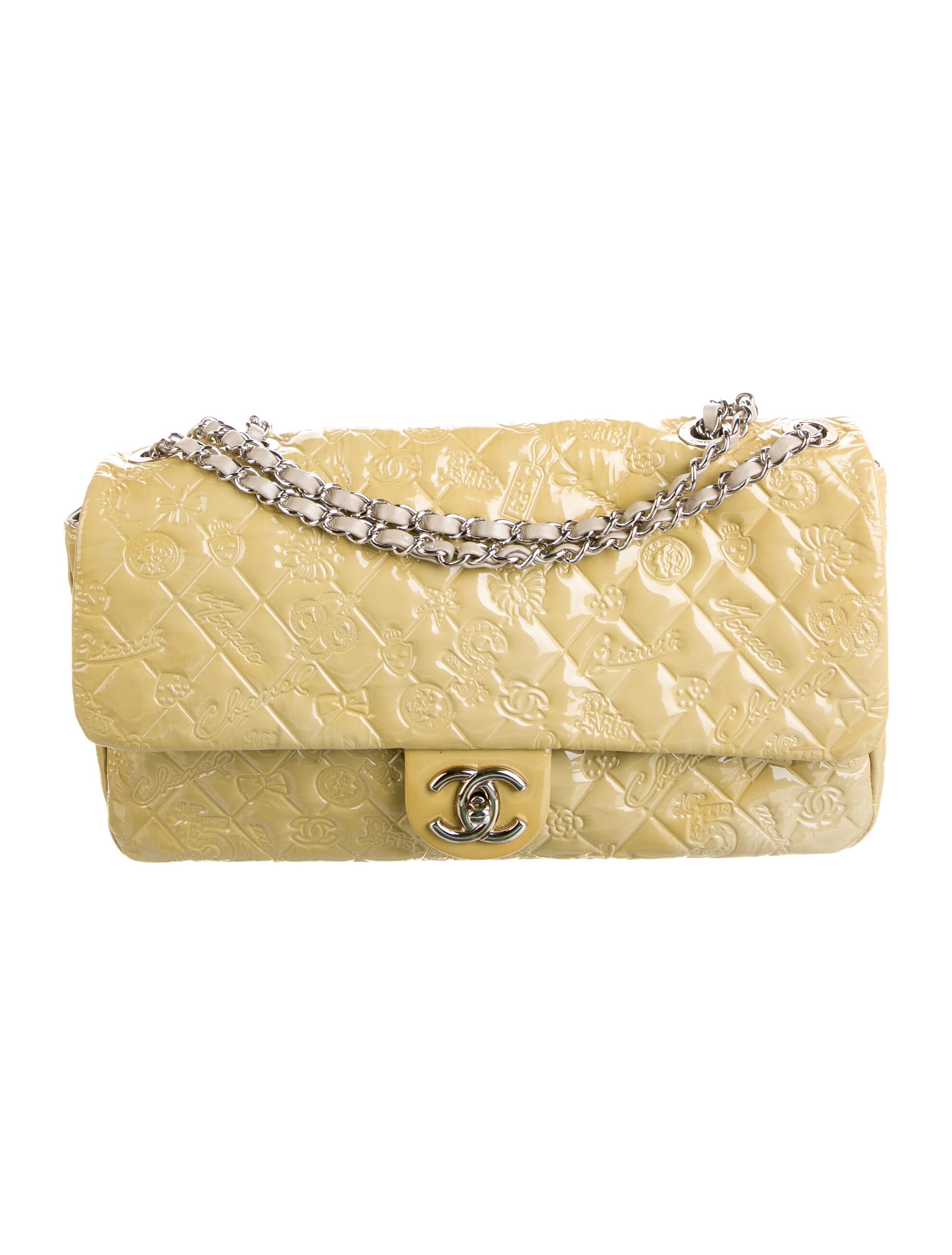 Chanel Surpique Drawstring Bucket Bag - Yellow Shoulder Bags, Handbags ...
