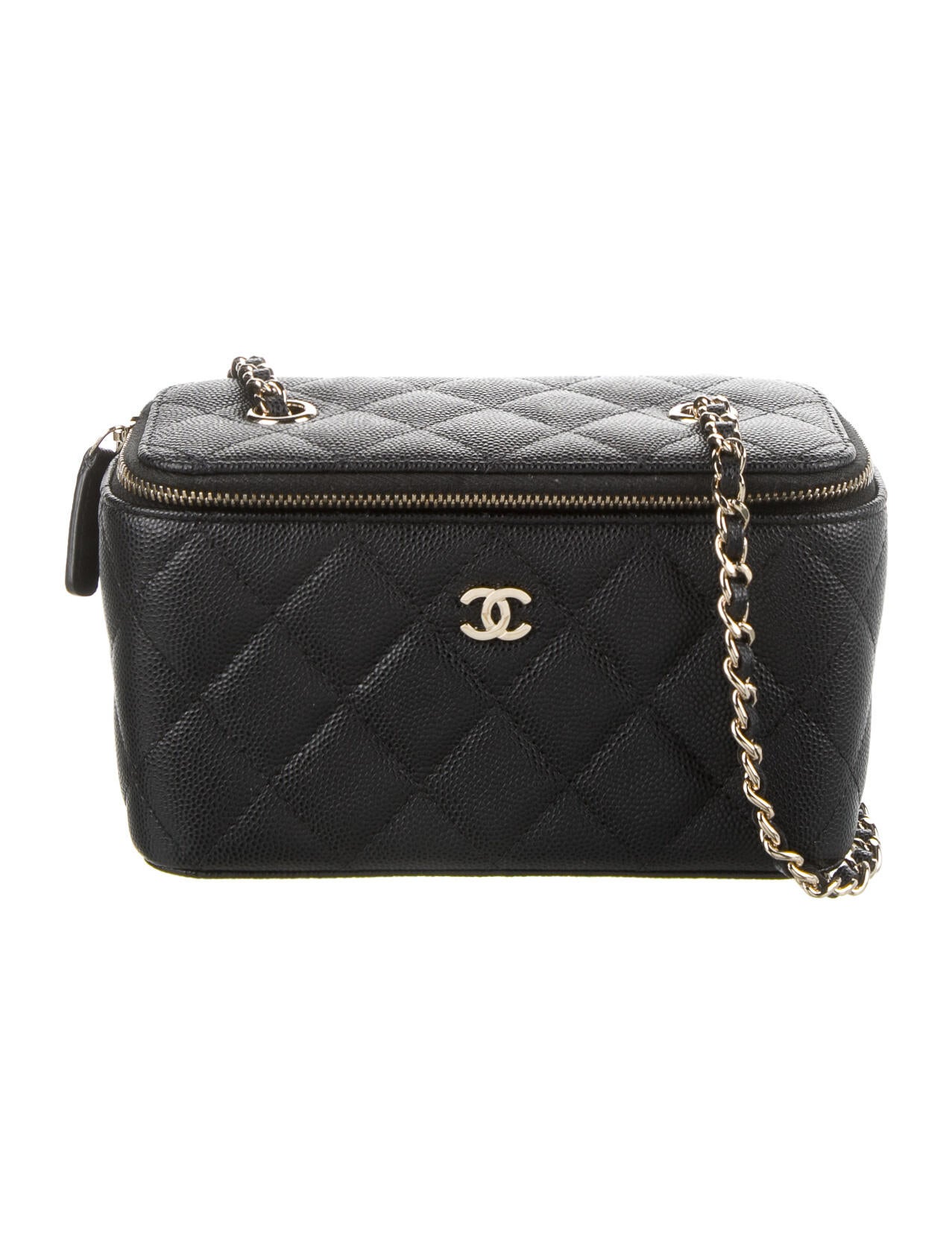 Chanel Small Vanity Case w/ Chain - Black Crossbody Bags, Handbags ...