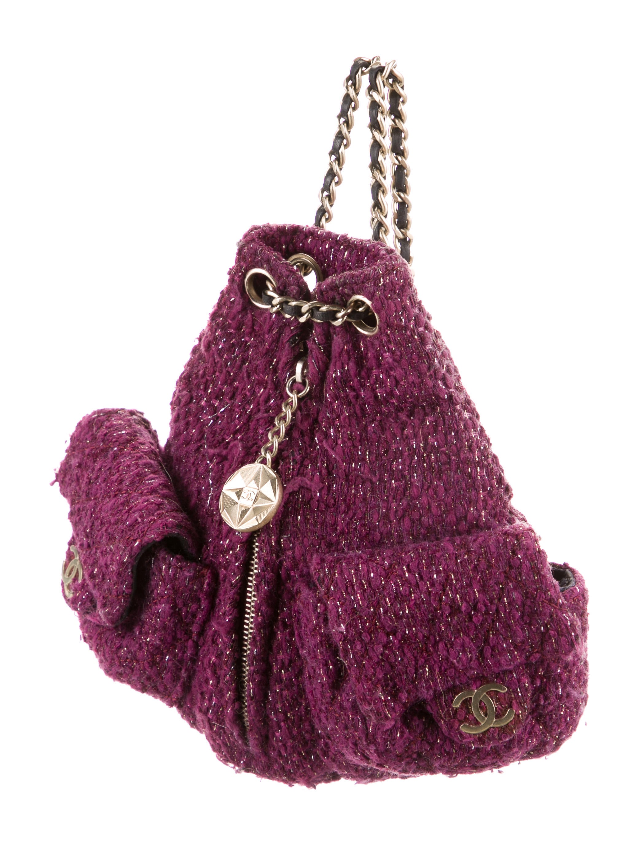 Chanel Mini Tweed Backpack Is Back - Purple Backpacks, Handbags ...