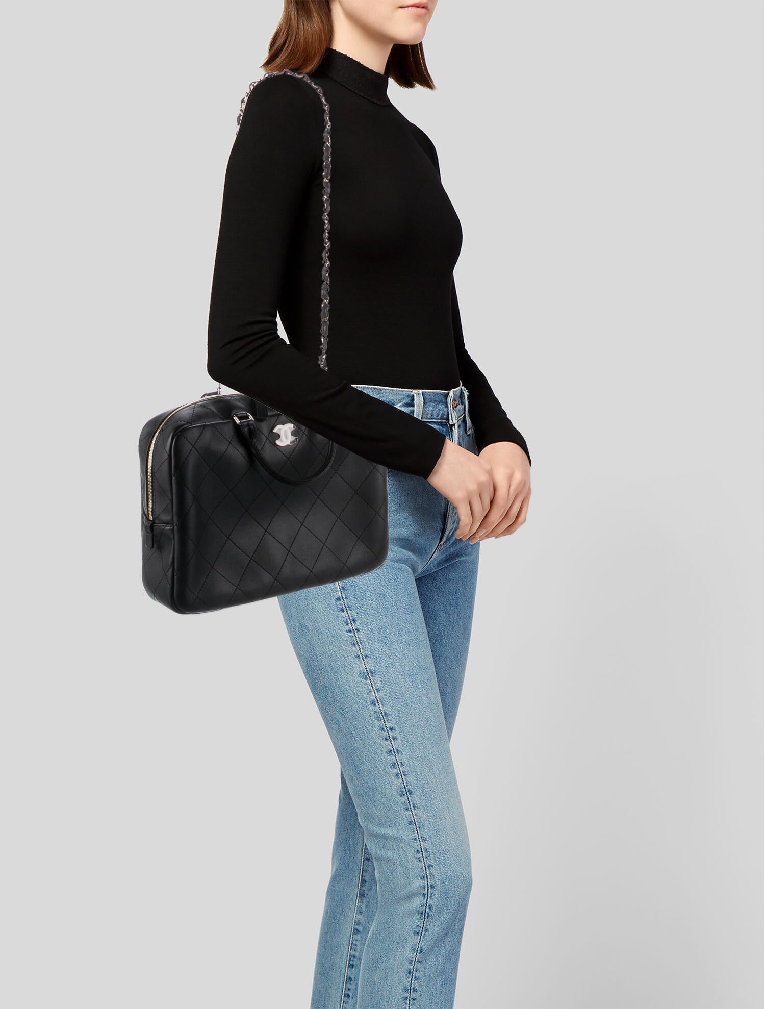 Chanel Timeless Bowler Bag - Black Handle Bags, Handbags - CHA108220 ...