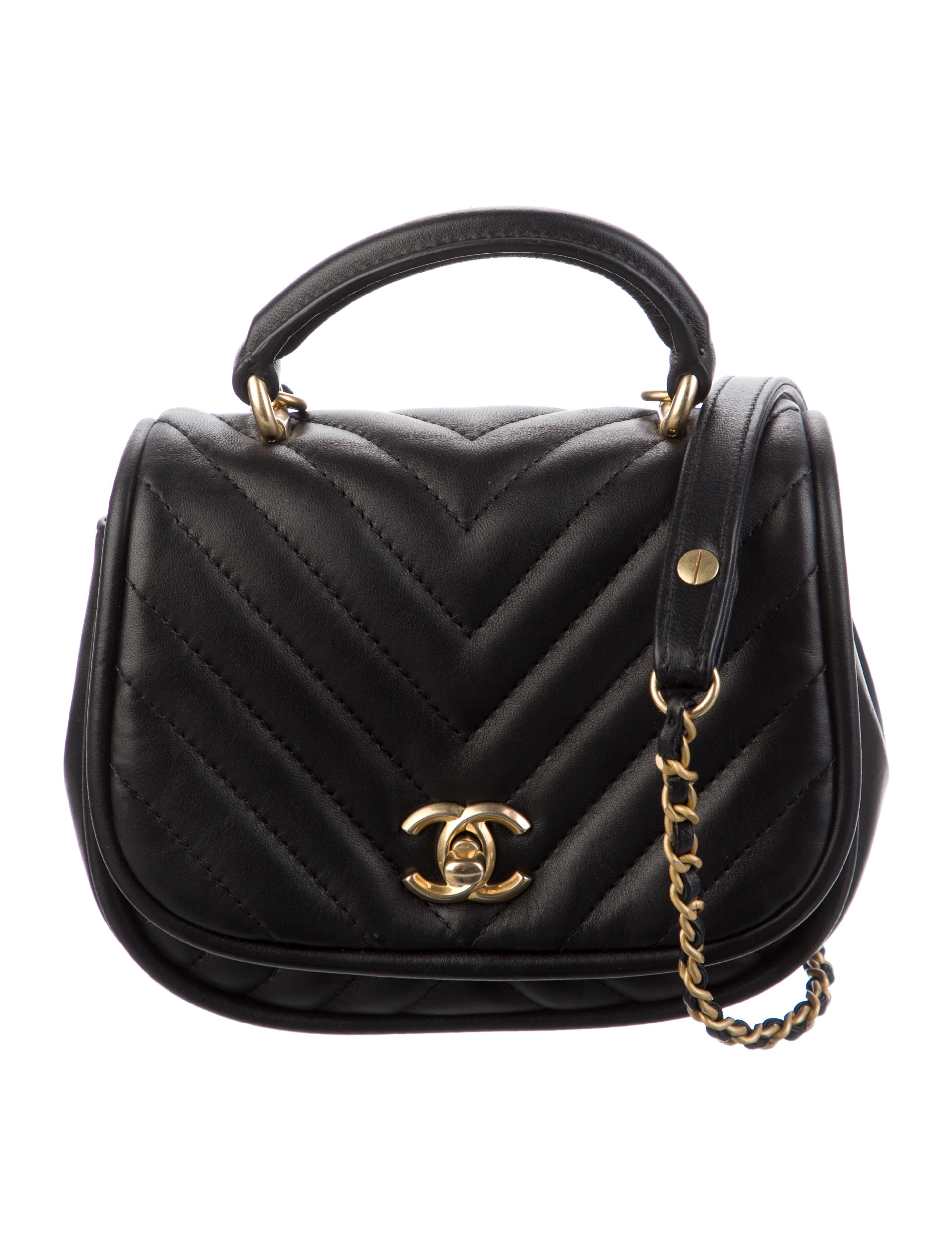 Chanel Large Chevron Vanity Case - White Satchels, Handbags - CHA112886 ...