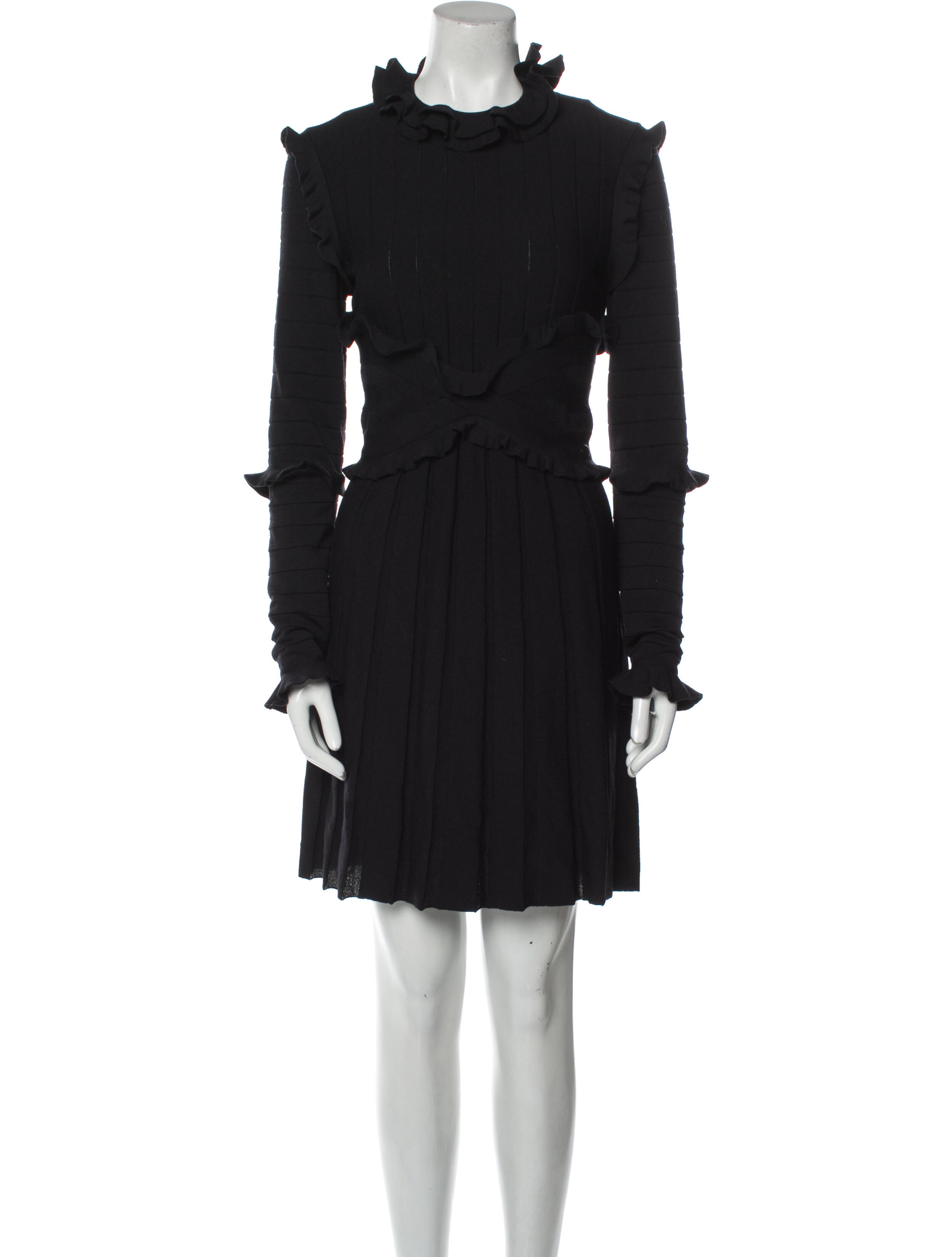 Chanel Chain-Link-Trimmed T-Shirt Dress - Black Dresses, Clothing ...