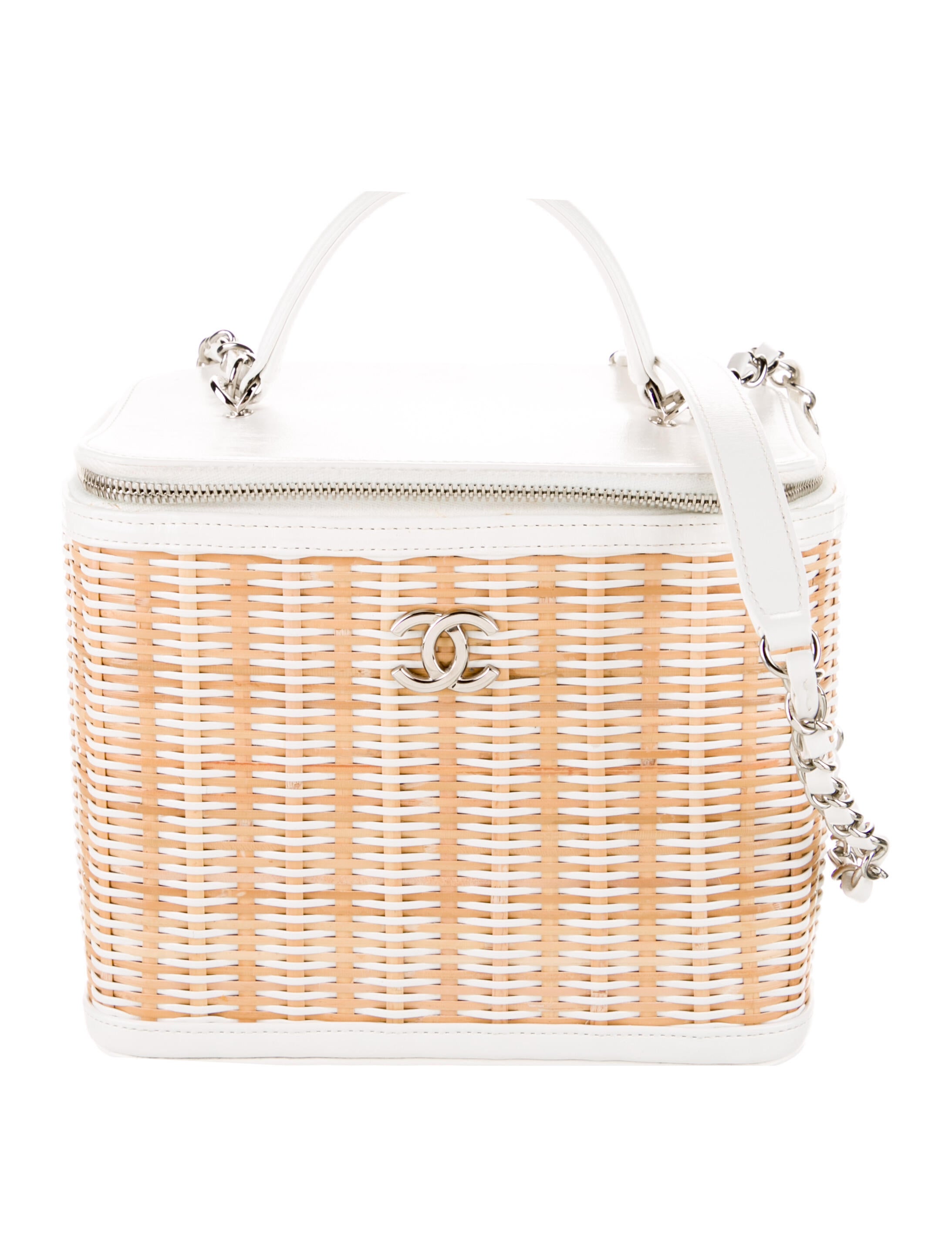 Chanel Wicker Basket Bag - Neutrals Crossbody Bags, Handbags ...