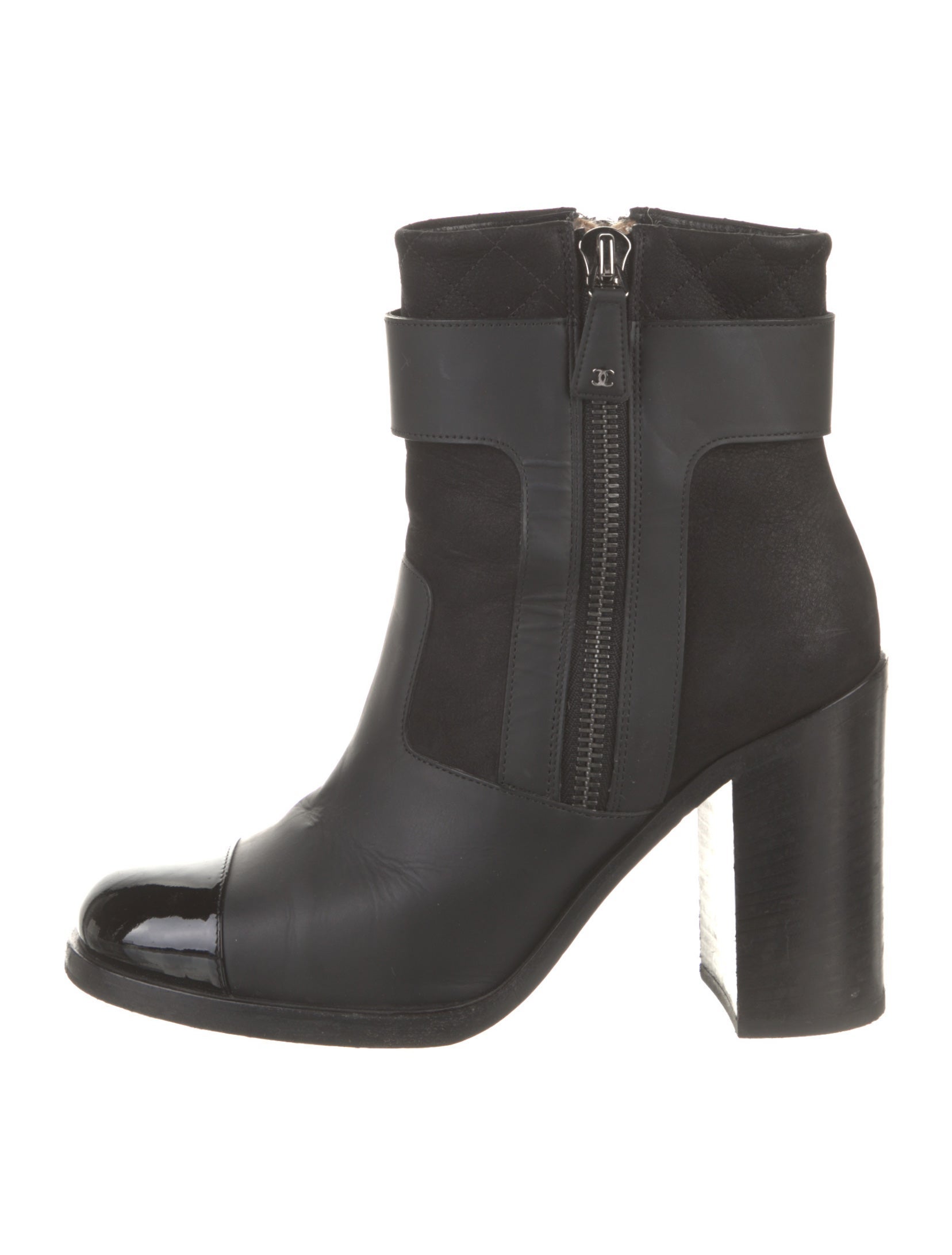 Chanel Interlocking CC Logo Leather Riding Boots - Black Boots, Shoes ...
