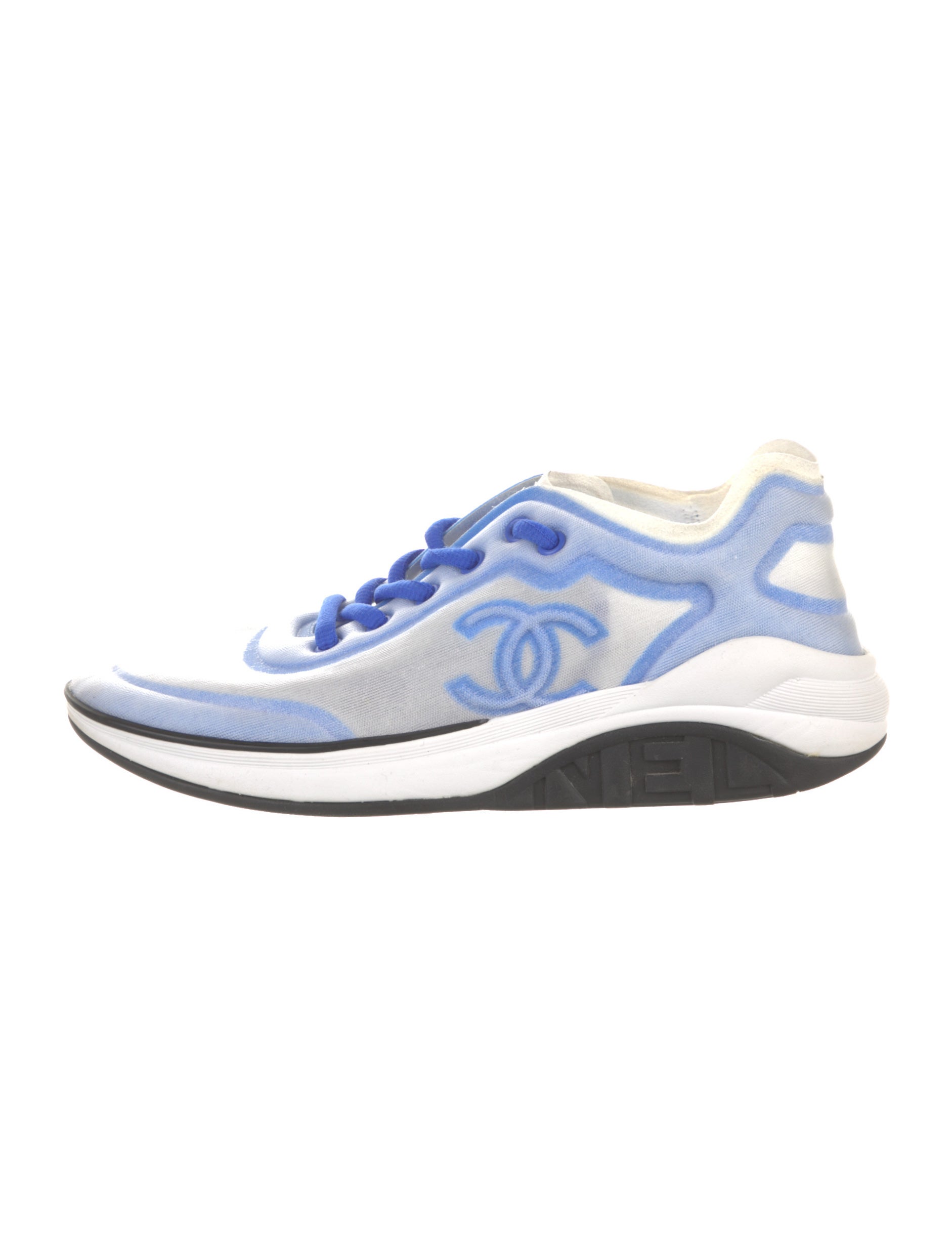 Chanel 2019 Interlocking CC Logo Sneakers - Blue Sneakers, Shoes ...