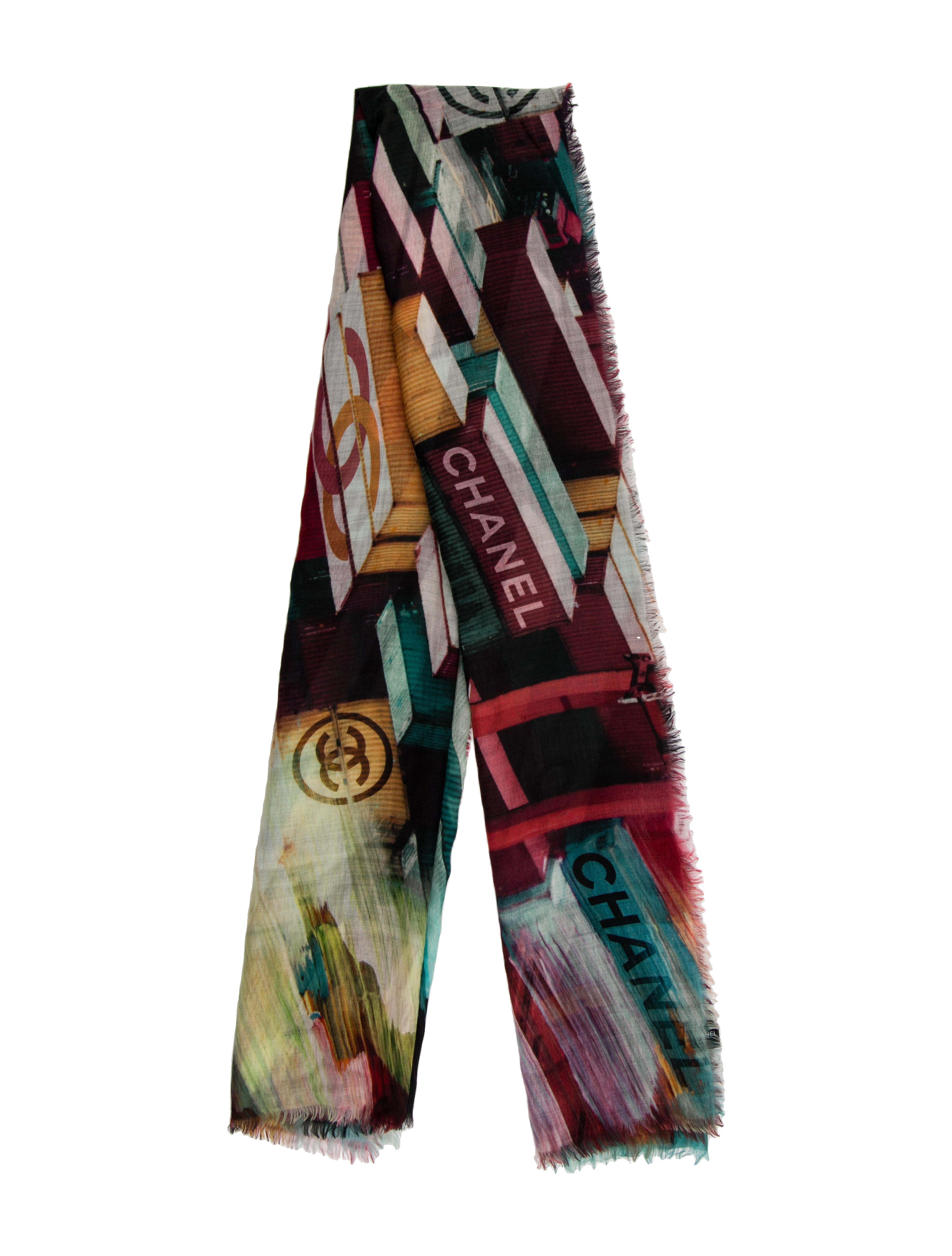 Chanel CC Silk Scarf - Gold Scarves and Shawls, Accessories - CHA305433 ...