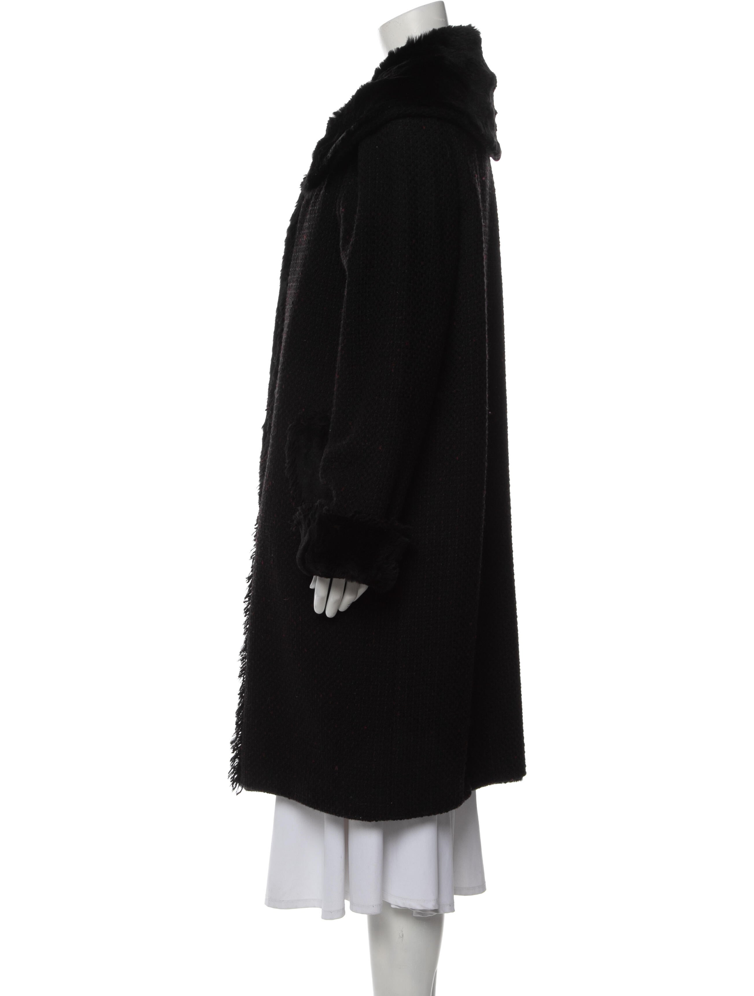 Chanel Wool Tweed Coat - Black Coats, Clothing - CHA323501 | The RealReal