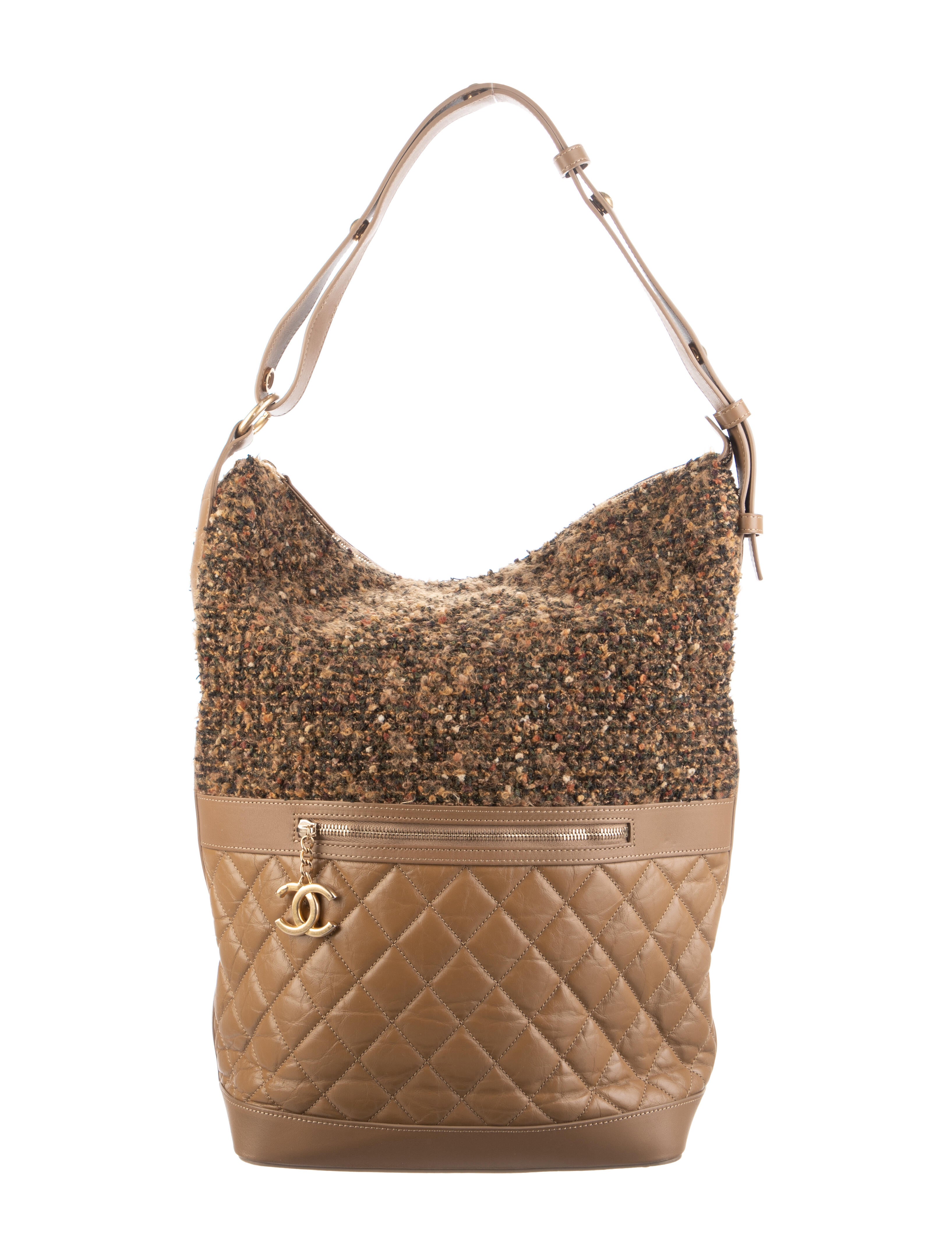 Chanel Bouclé Casual Style Bag - Brown Shoulder Bags, Handbags ...